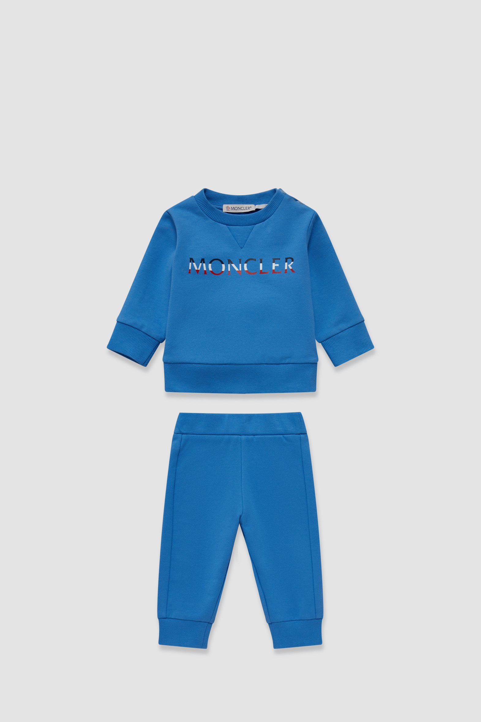 Sky Blue Logo Tracksuit Set - Clothing for Children | Moncler HK