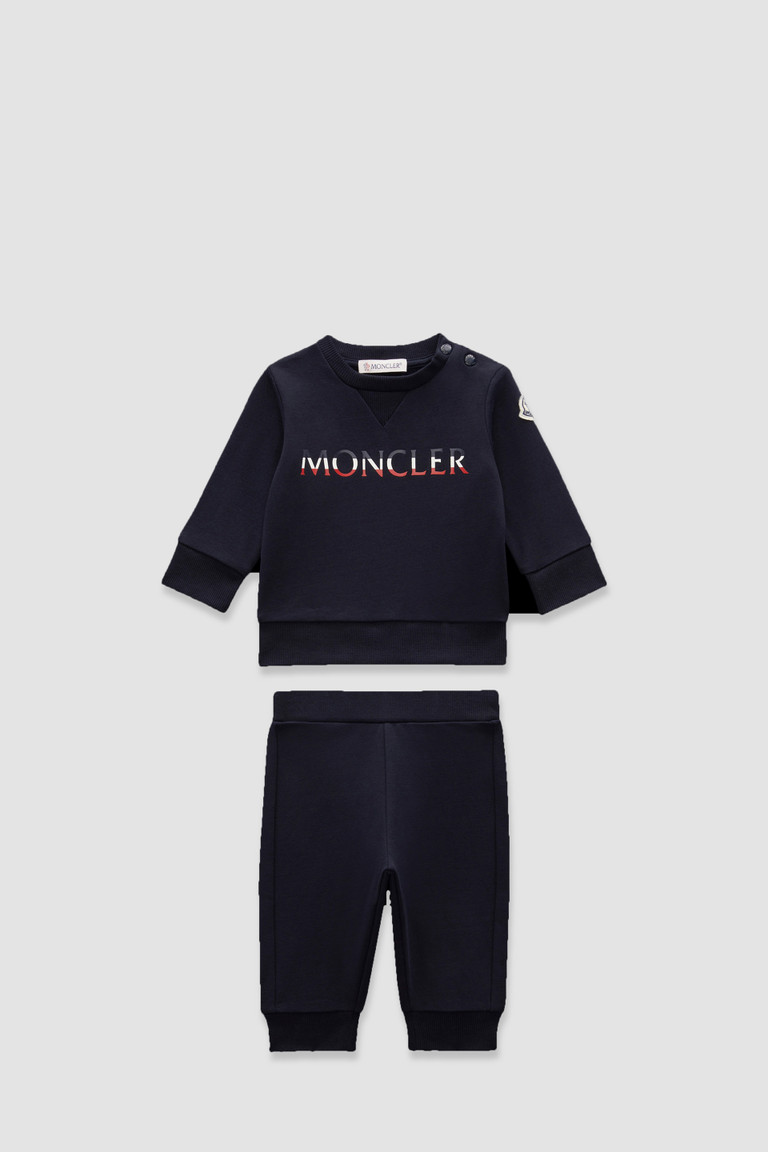Navy Blue Logo Tracksuit Set - Clothing for Children | Moncler HK