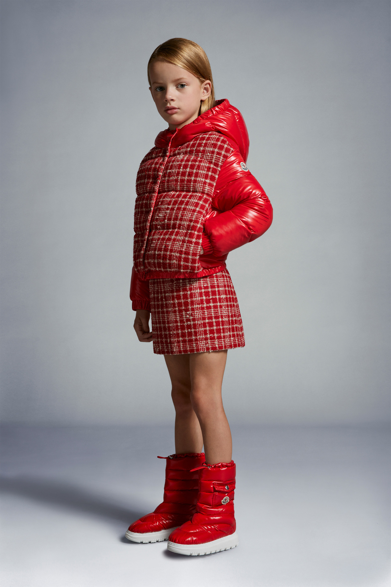 Red Dale Down Jacket - Down Jackets & Vests for Children | Moncler LT