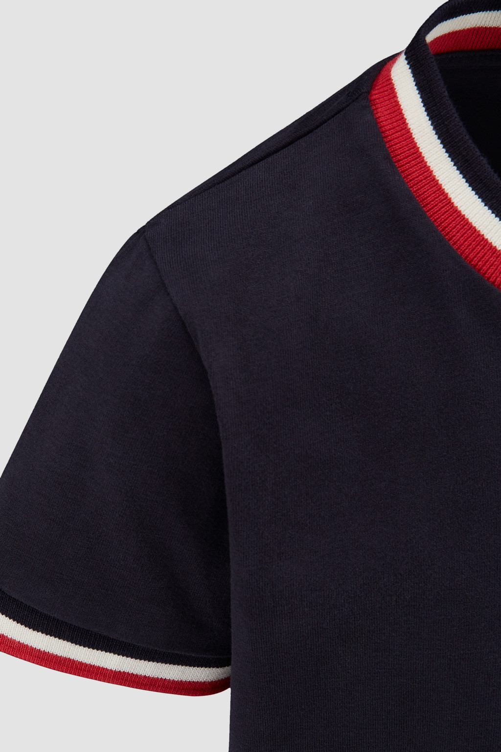Navy Blue Tricolor T-Shirt - Polos & T-shirts for Children | Moncler NO