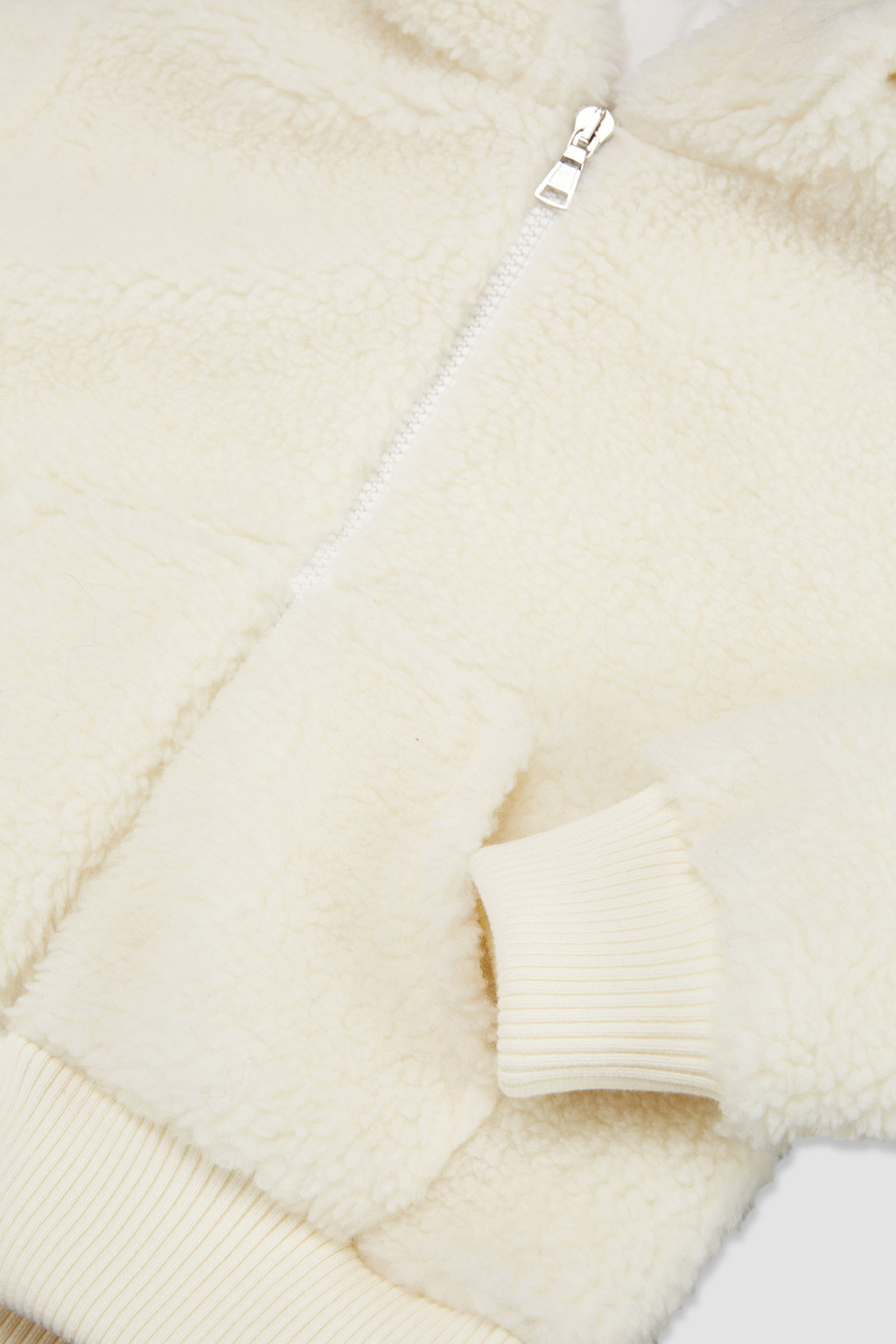 White Teddy Zip-Up Hoodie - Sweatshirts & Knitwear for Children ...