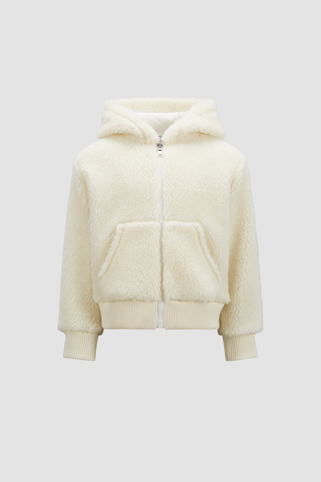 White Teddy Zip-Up Hoodie - Sweatshirts & Knitwear for Children ...