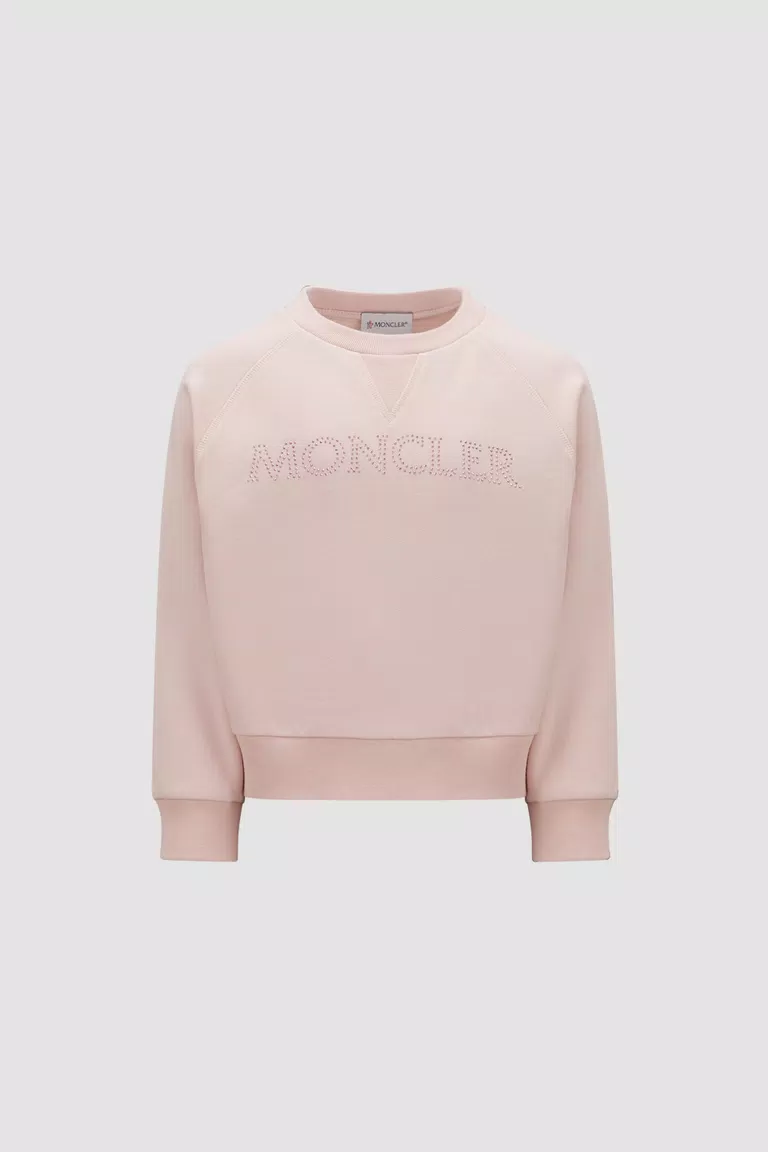 Sudadera Con Logotipo De Cristal Rosado Polvo Sudaderas Y Prendas De