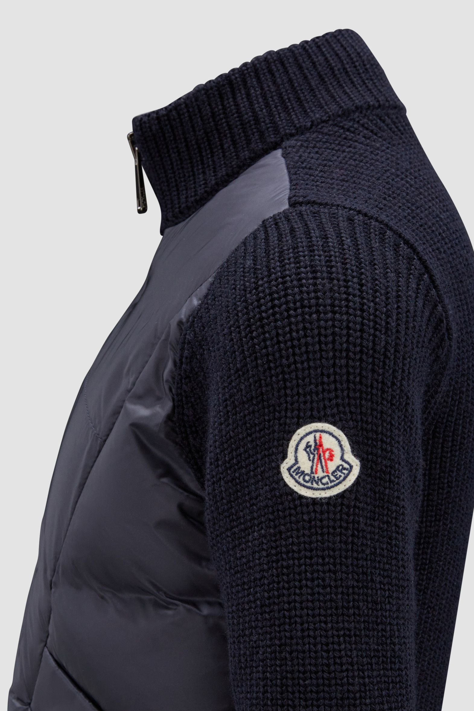 Night Blue Padded Wool Cardigan - Sweatshirts & Knitwear for Children ...