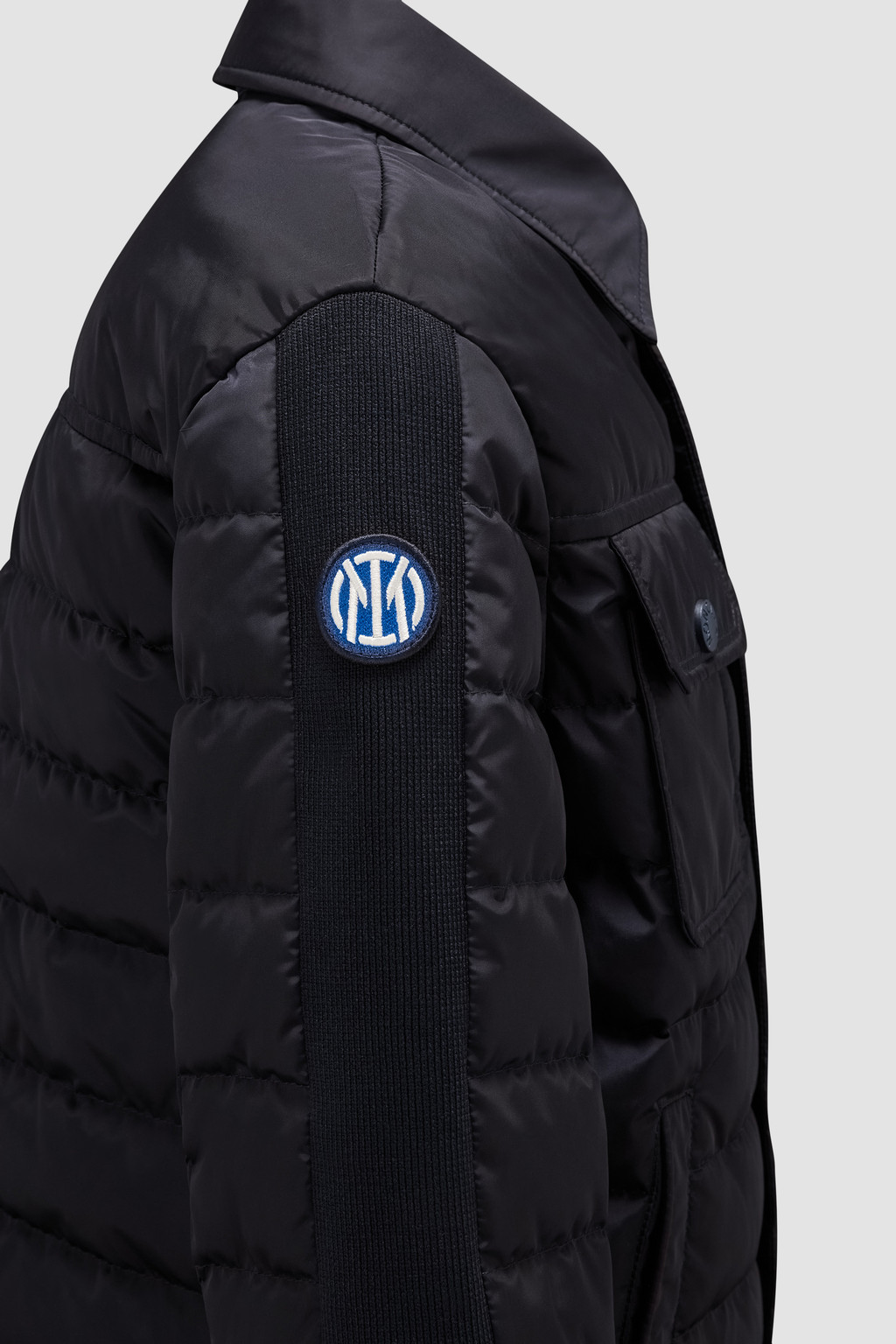 Navy Blue Inter x Moncler Padded Shacket - Down Jackets & Vests for ...