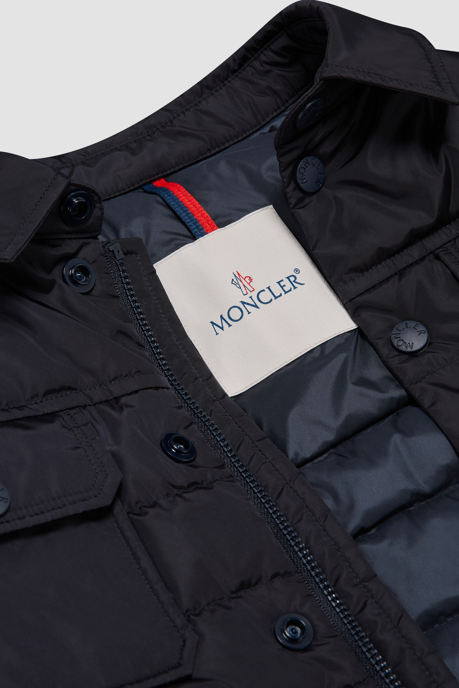 Navy Blue Inter x Moncler Padded Shacket - Down Jackets & Vests for ...