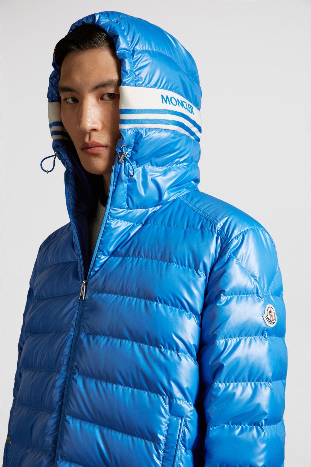 Light Blue Cornour Short Down Jacket - Short Down Jackets for Men ...