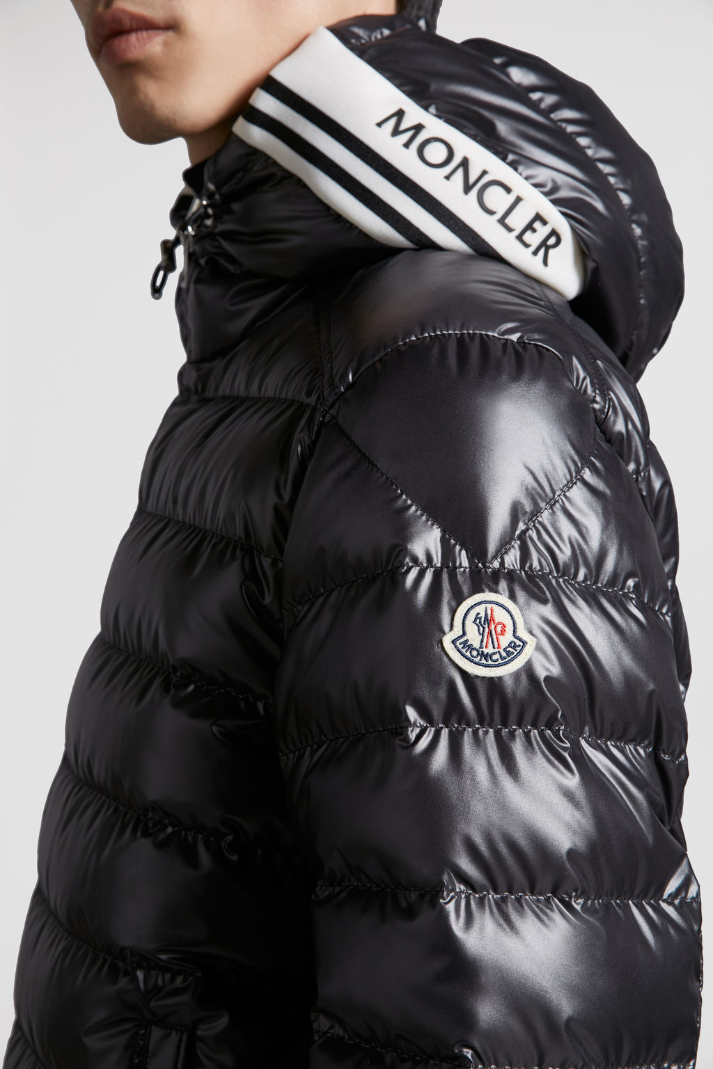 Black Cornour Short Down Jacket - Short Down Jackets for Men | Moncler US