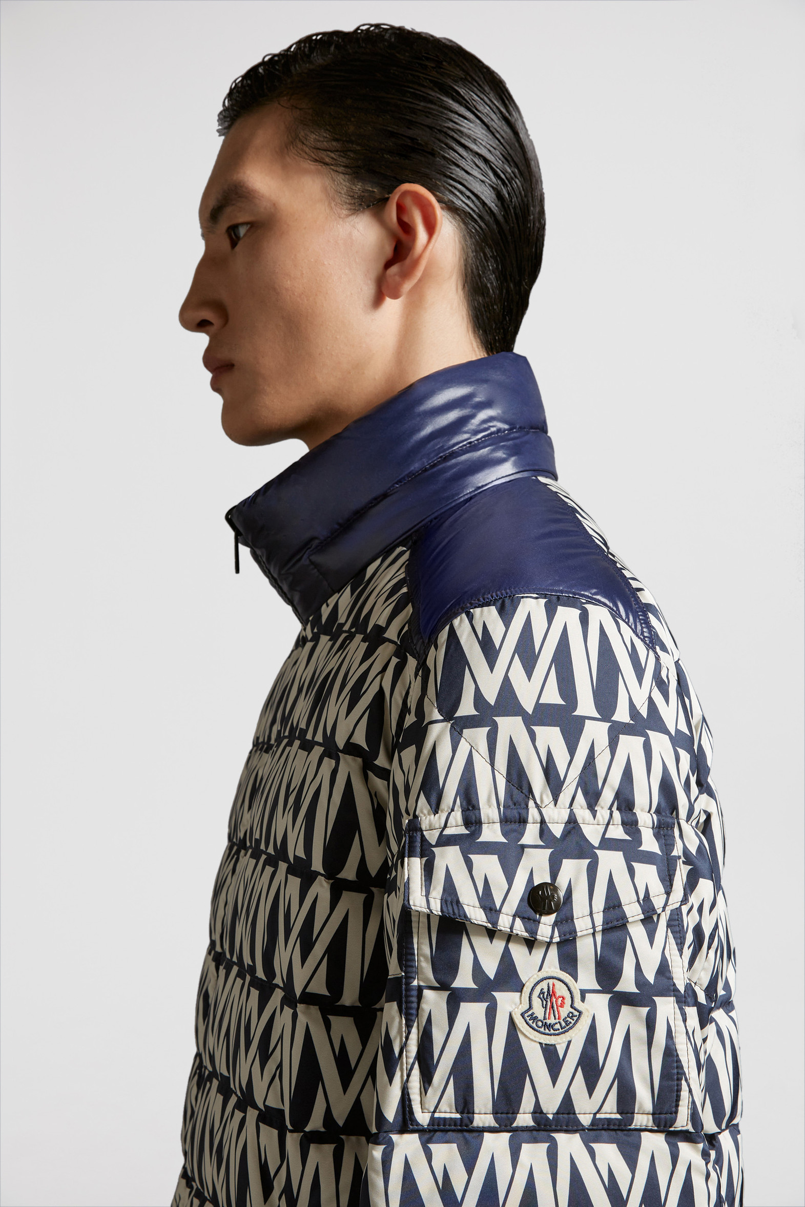 Dark Blue Tablasses Reversible Down Jacket - Short Down Jackets for Men ...