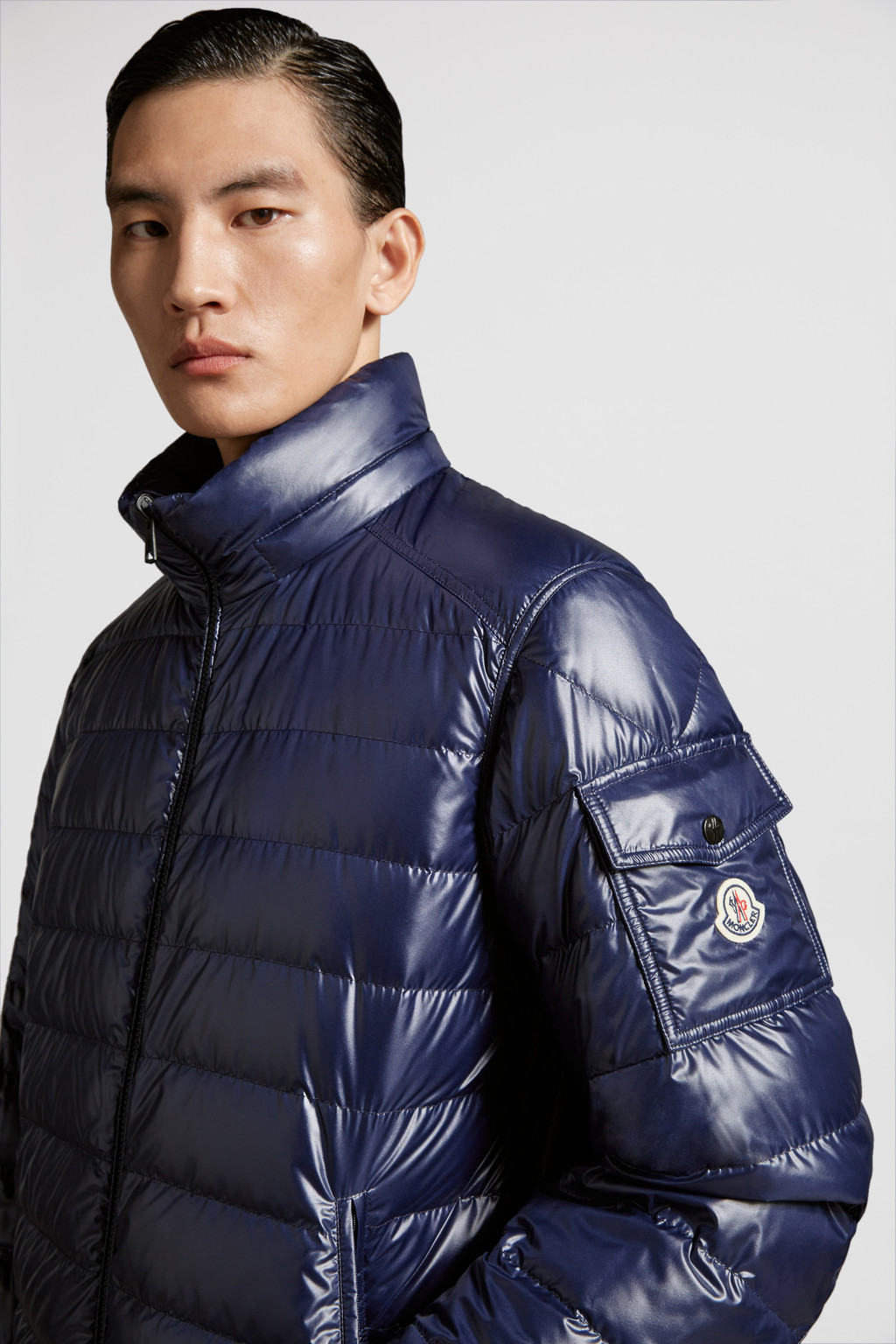 Dark Blue Tablasses Reversible Down Jacket - Short Down Jackets for Men ...