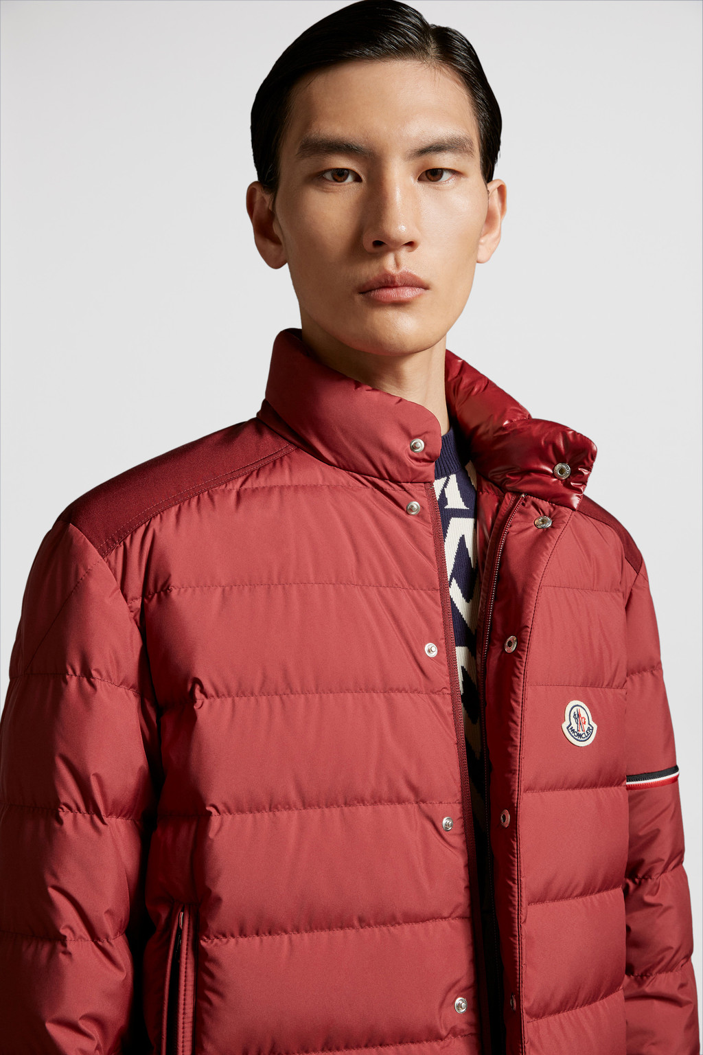 Red Colomb Short Down Jacket - Short Down Jackets for Men | Moncler SG