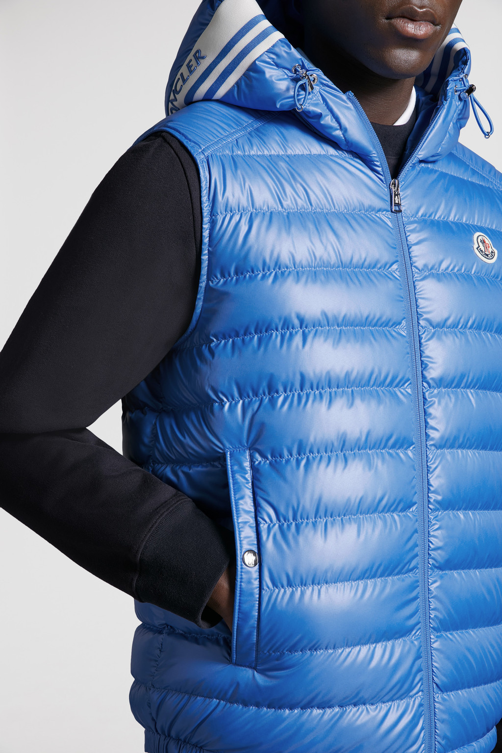 Light Blue Clai Down Gilet - Vests for Men | Moncler SK