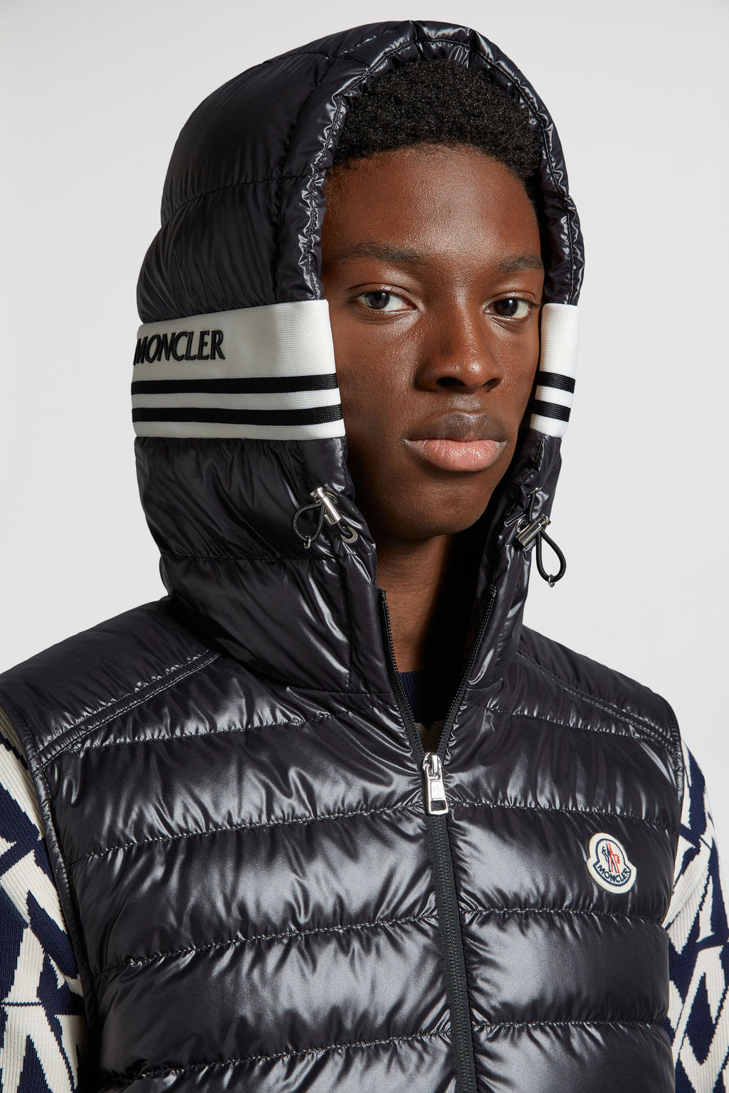 Black Clai Down Gilet - Vests for Men | Moncler GB