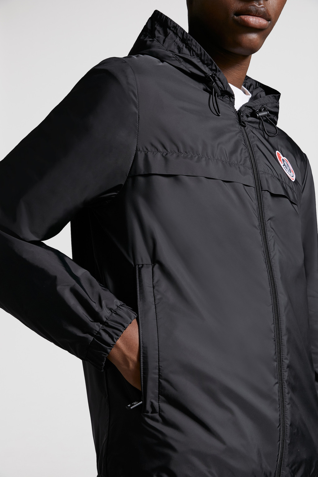 Black Diani Hooded Rain Jacket - Windbreakers & Raincoats for Men ...