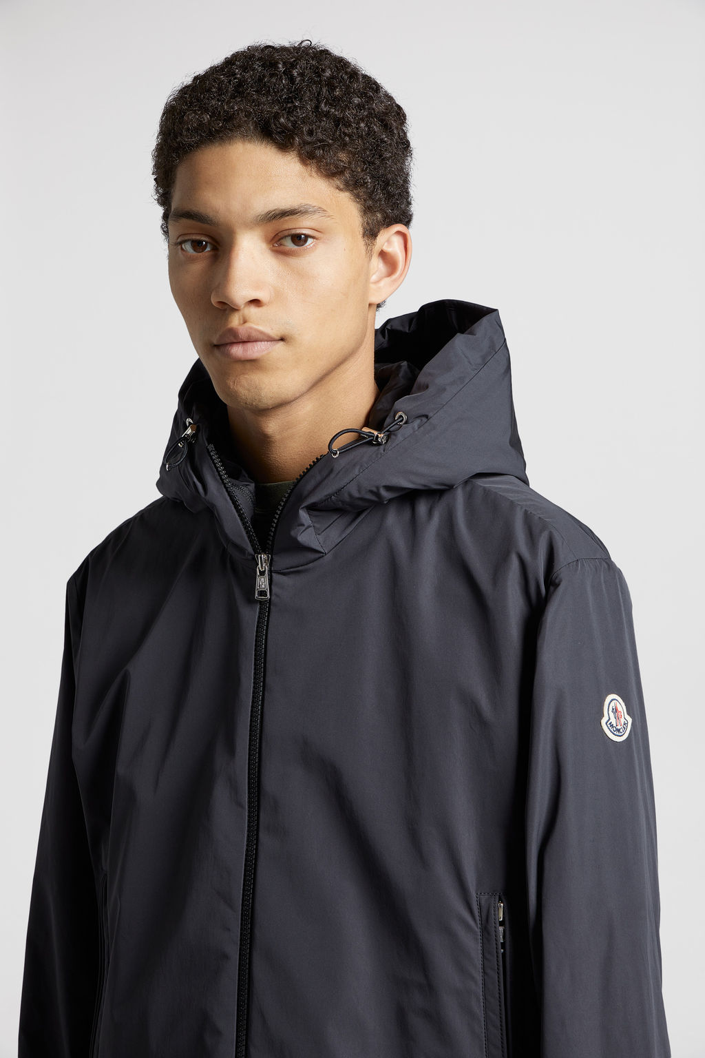 Black Traversier Hooded Jacket - Windbreakers & Raincoats for Men ...