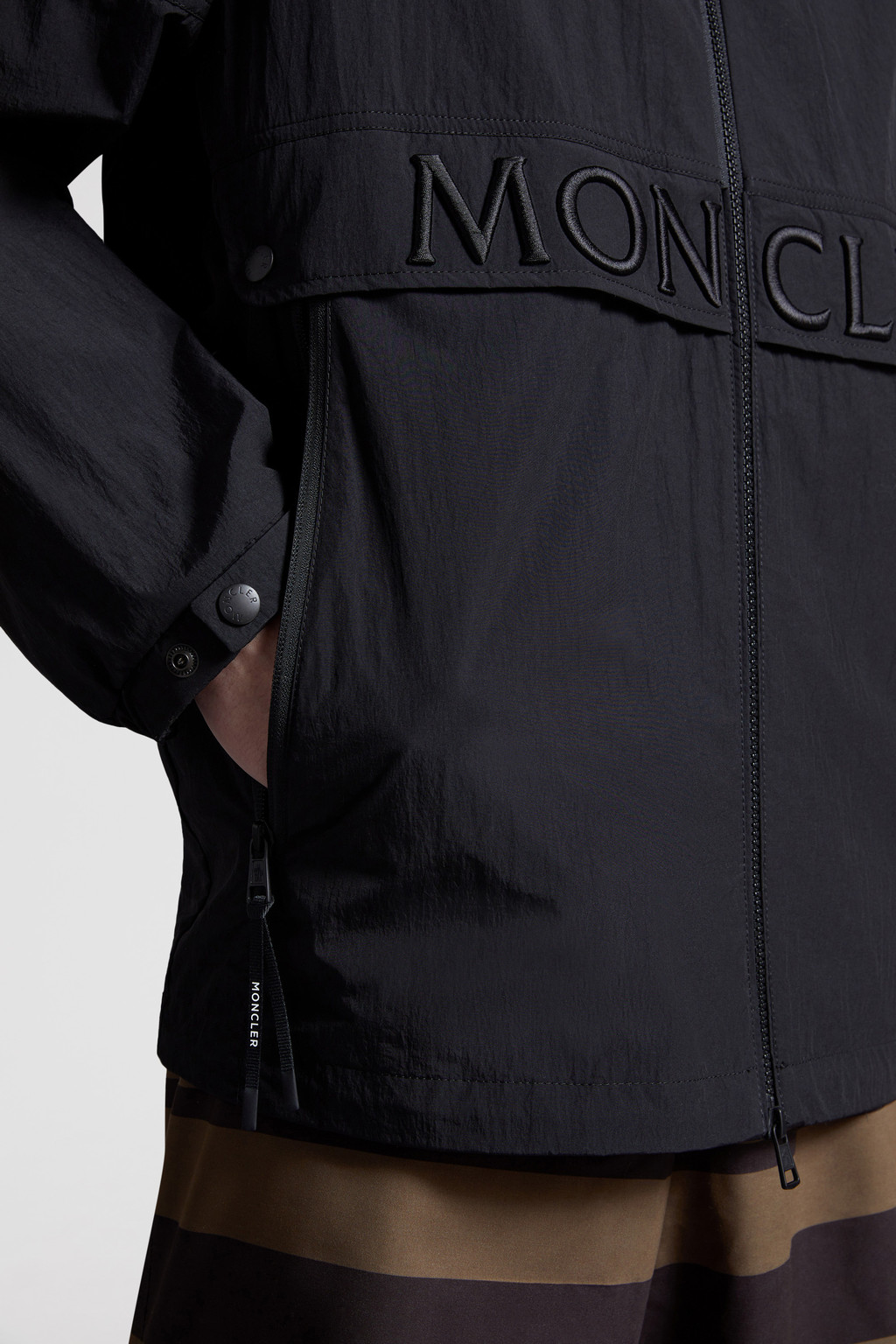Black Joly Hooded Jacket - Windbreakers & Raincoats for Men | Moncler MT
