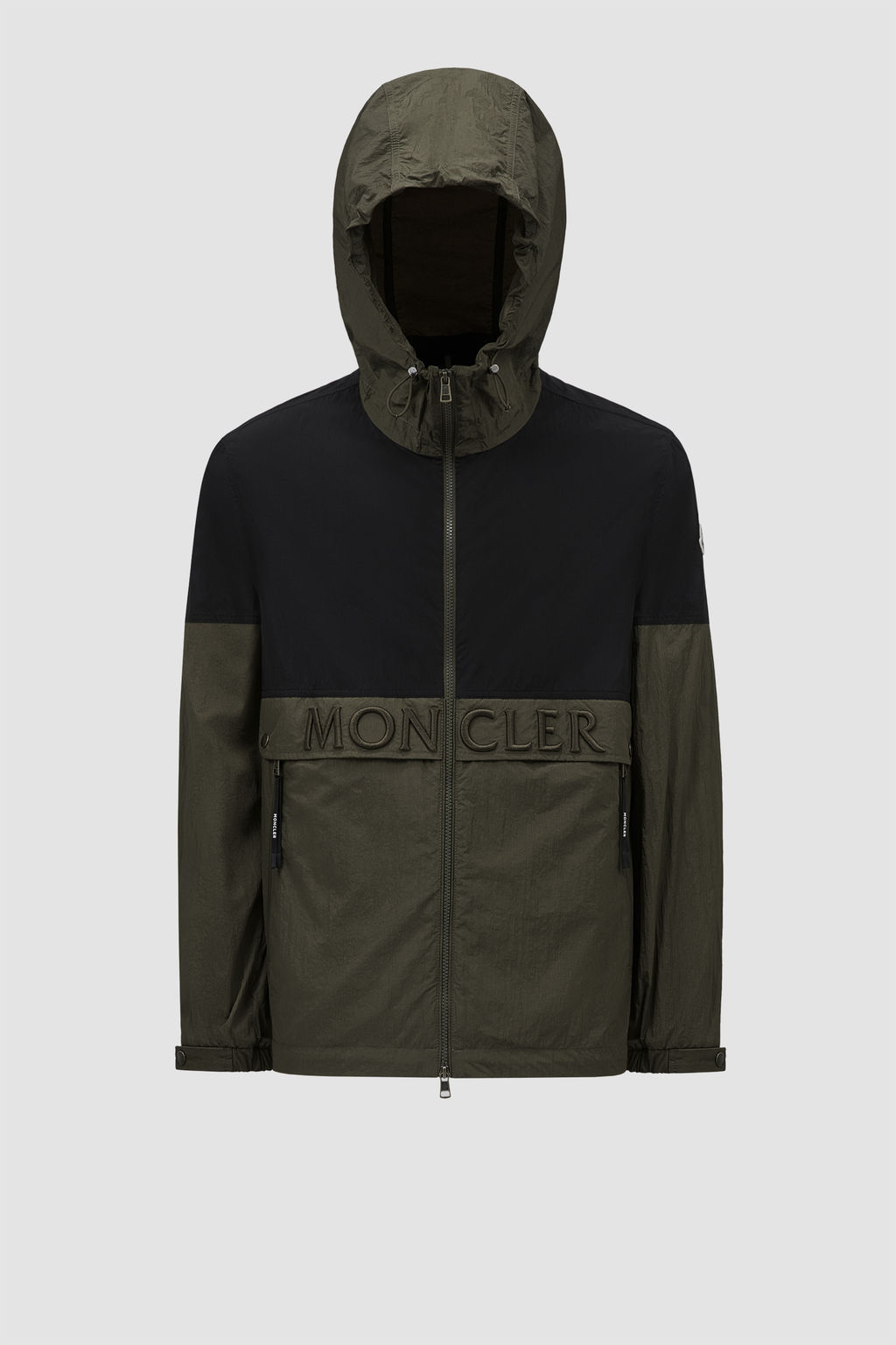 Black & Green Joly Hooded Jacket - Windbreakers & Raincoats for Men ...
