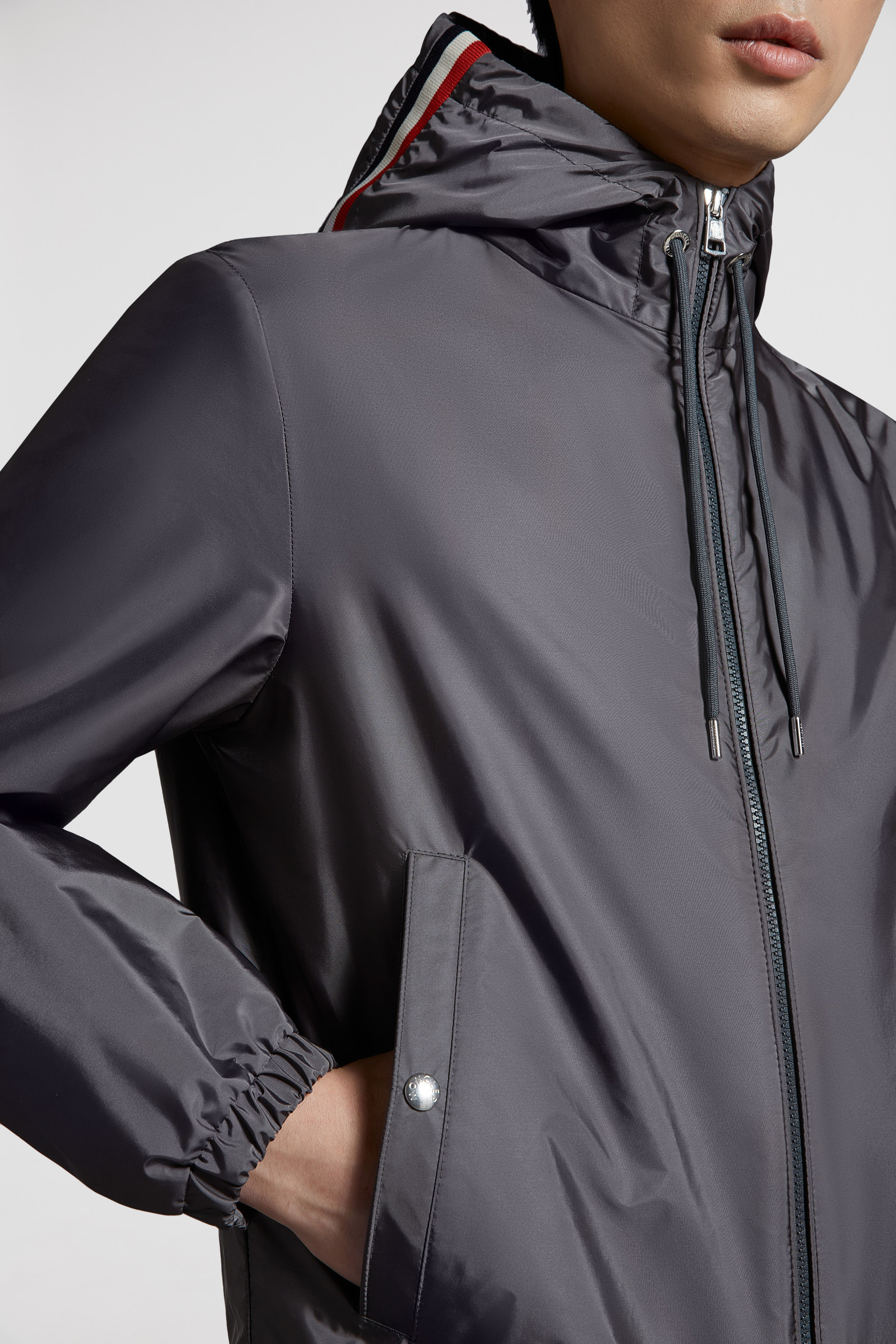 Gray Grimpeurs Hooded Jacket - Windbreakers & Raincoats for Men ...