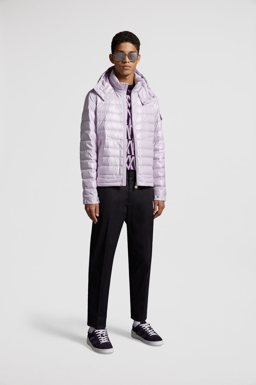Purple Lauros Short Down Jacket - Short Down Jackets for Men | Moncler FR