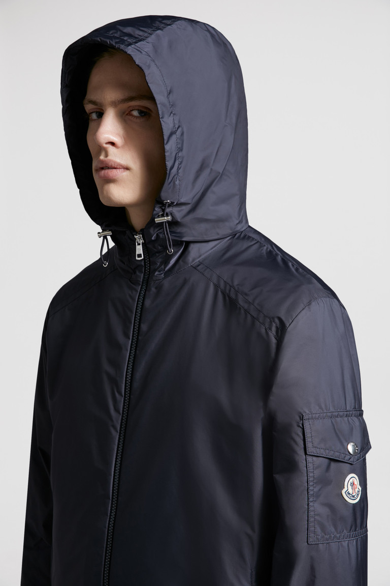 Blue Etiache Rain Jacket - Windbreakers & Raincoats for Men | Moncler IT