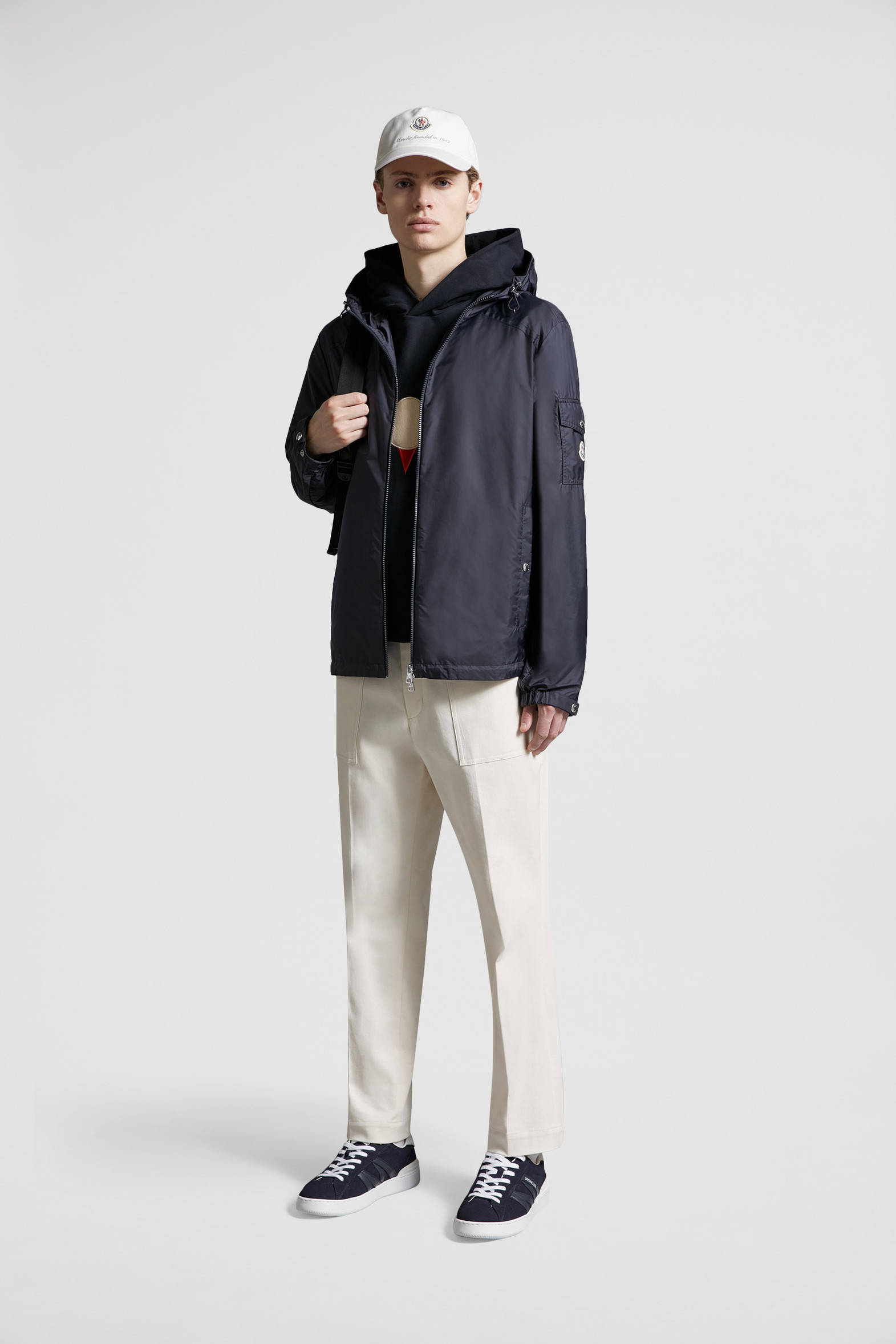 Blue Etiache Rain Jacket - Windbreakers & Raincoats for Men | Moncler IT