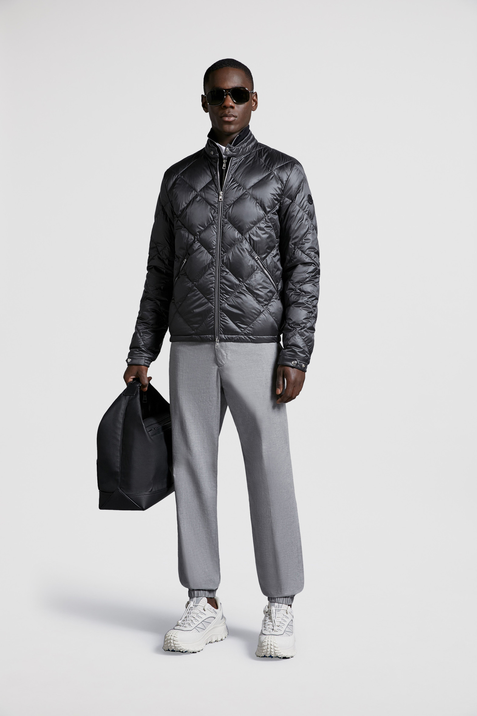 Dark Gray Asta Short Down Jacket - Short Down Jackets for Men | Moncler PT