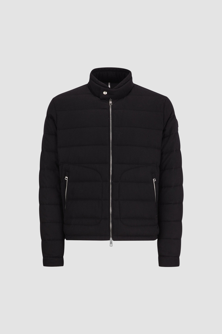 Black Acorus Short Down Jacket - Short Down Jackets for Men | Moncler GB