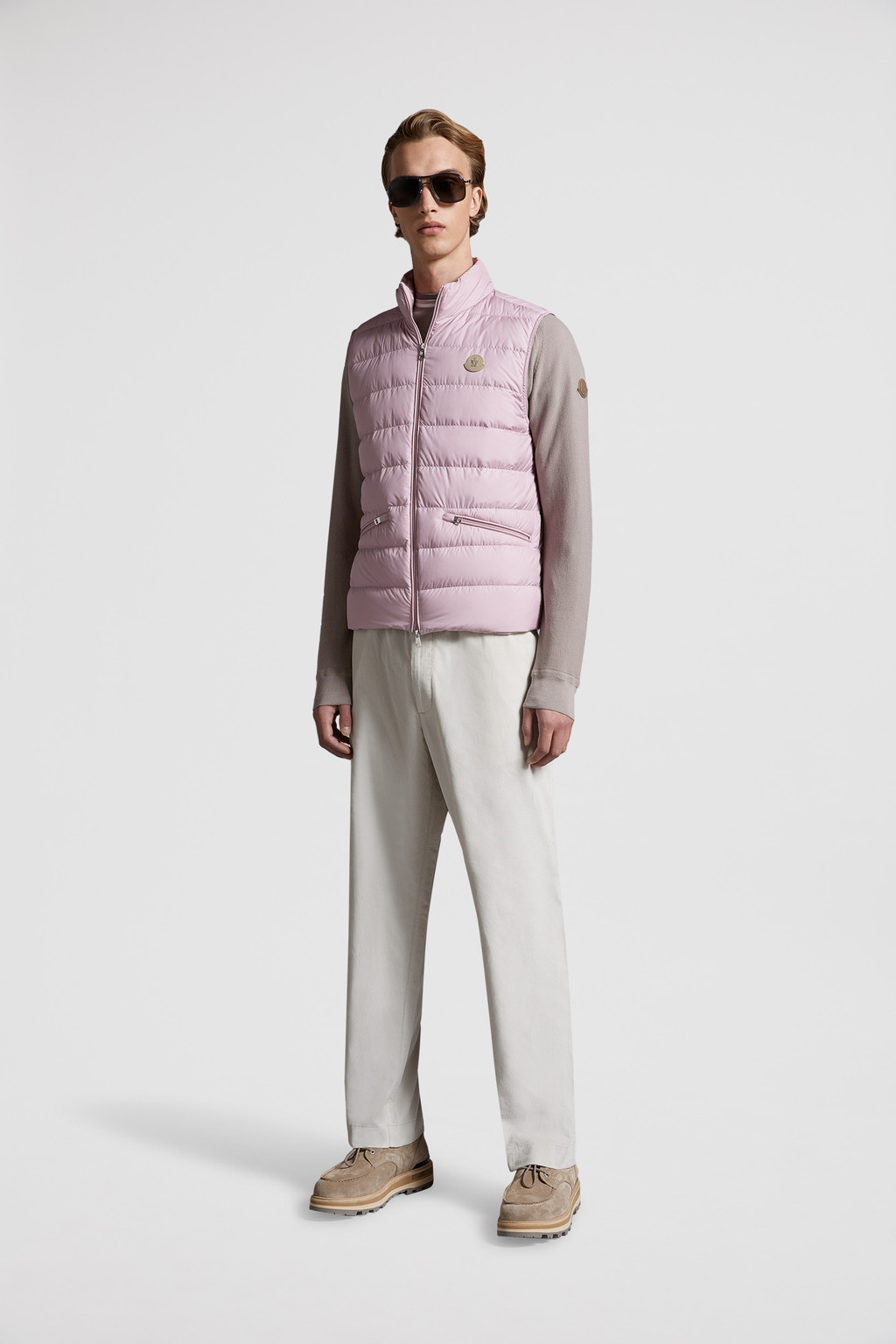 Pink Lechtal Down Gilet - Vests for Men | Moncler SG