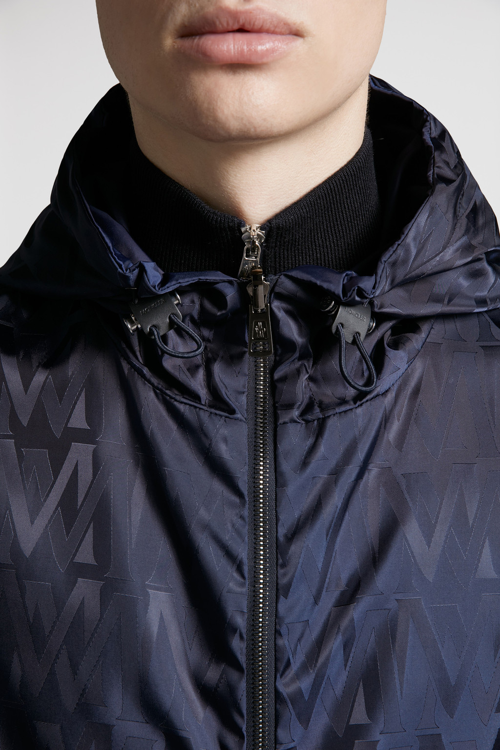 Dark Blue Lepontine Reversible Hooded Jacket - Windbreakers & Raincoats ...