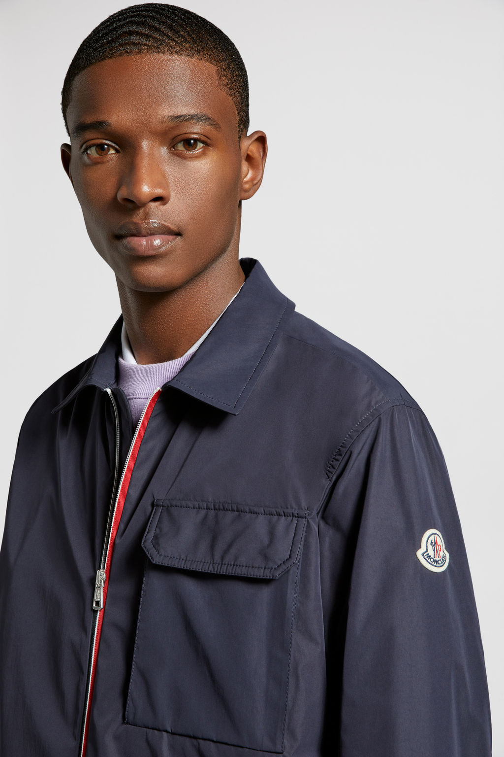 Navy Blue Epte Shacket - Lightweight Down Jackets for Men | Moncler MT