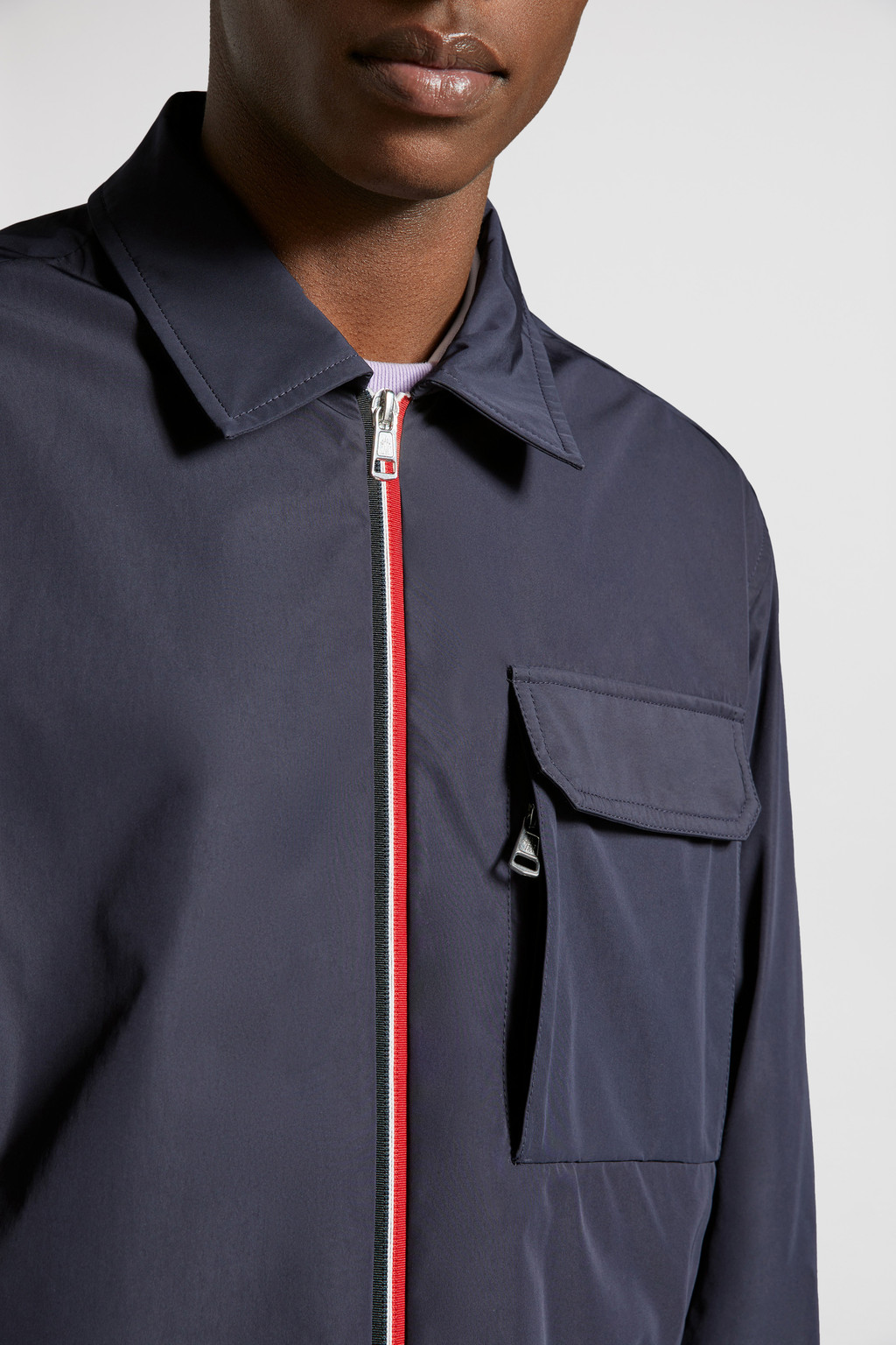 Navy Blue Epte Shacket - Windbreakers & Raincoats for Men | Moncler FR