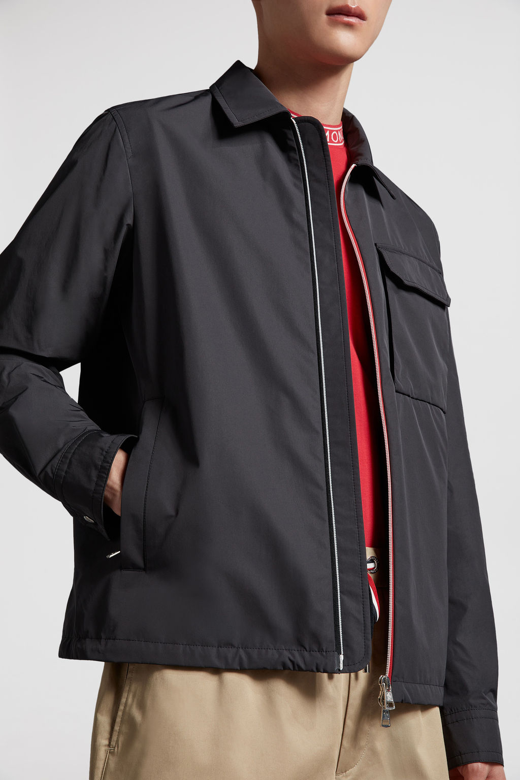 Black Epte Shacket - Lightweight Down Jackets for Men | Moncler PT