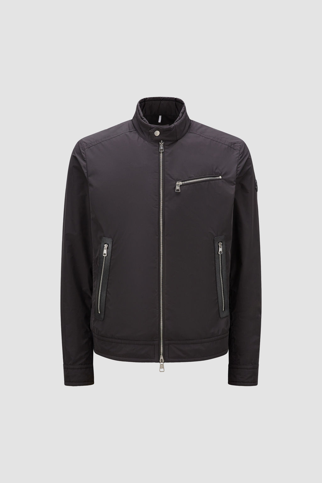 Black Drome Biker Jacket - Windbreakers & Raincoats for Men | Moncler FR