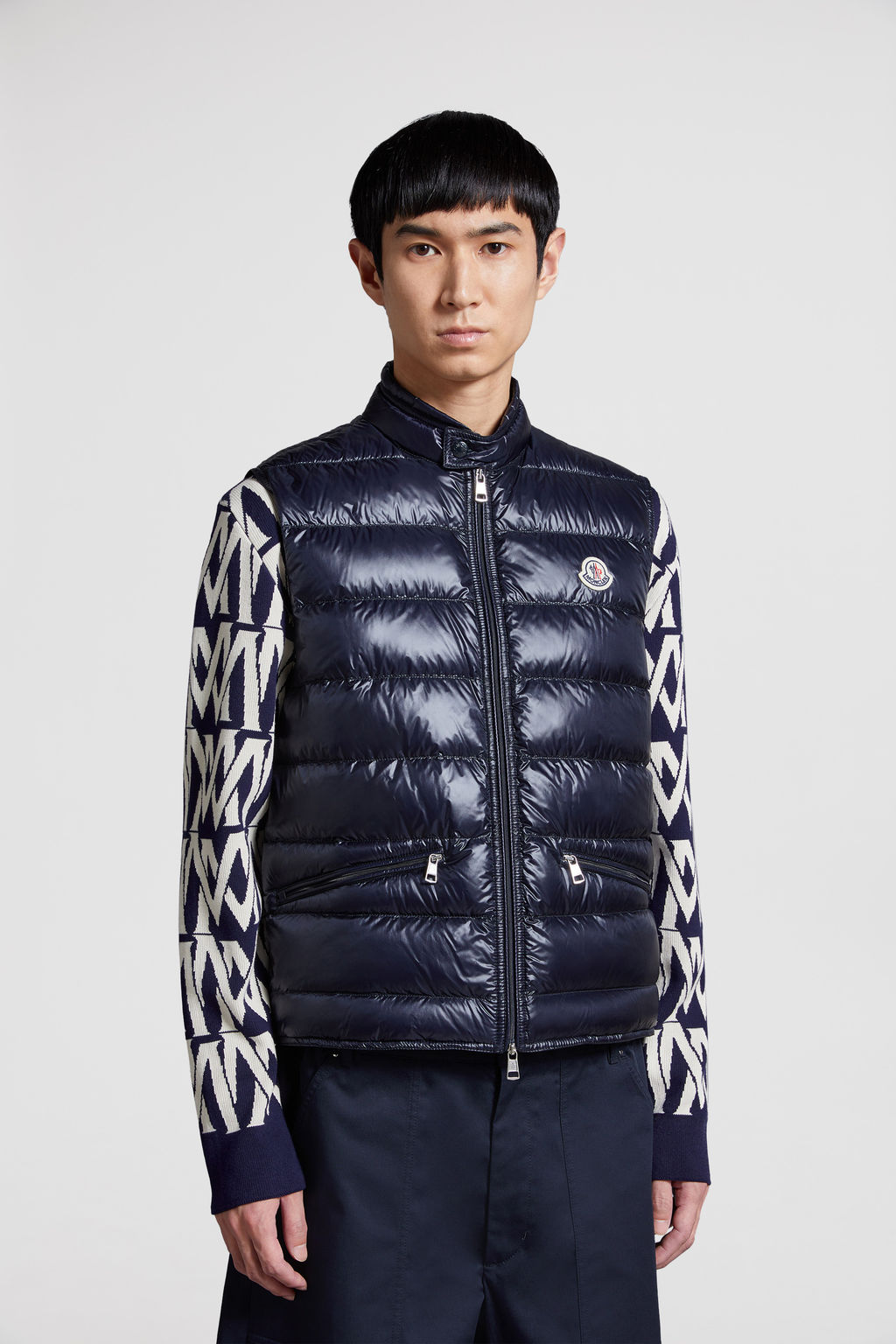 Night Blue Gui Down Vest - Vests for Men | Moncler CA