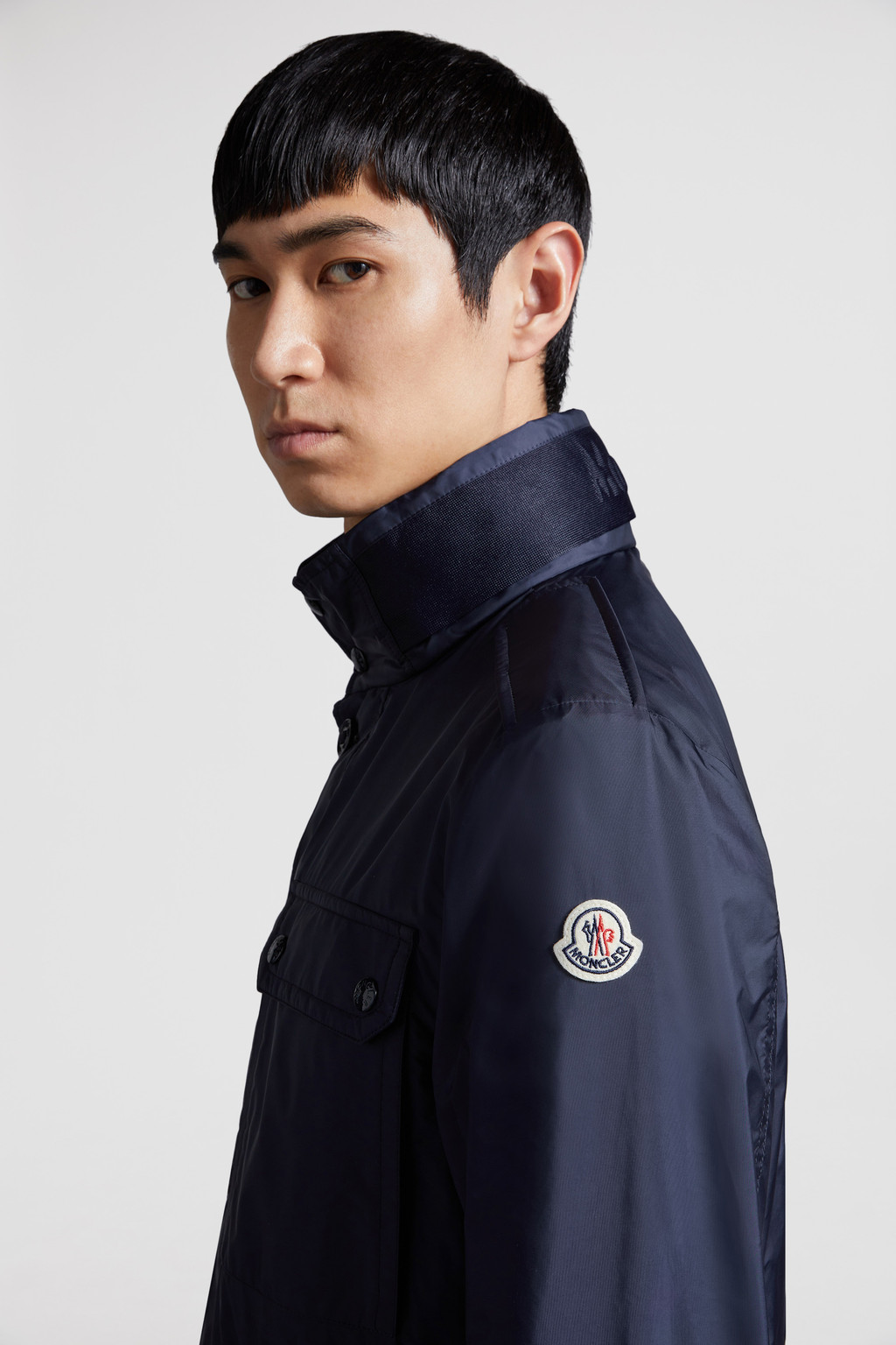 Navy Blue Lez Rain Jacket - Windbreakers & Raincoats for Men | Moncler PT