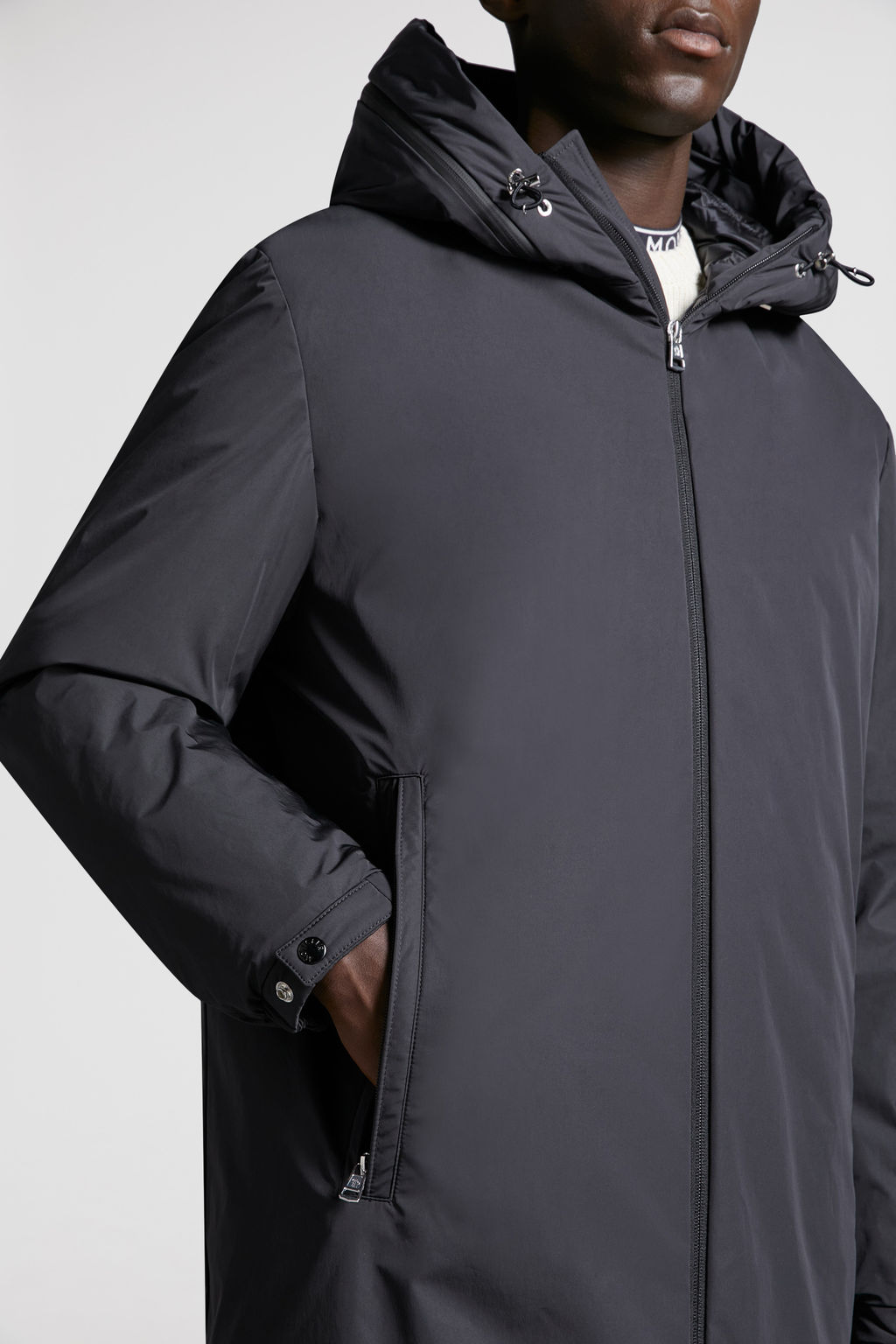 Black Nible Long Down Jacket - Long Down Jackets for Men | Moncler NL