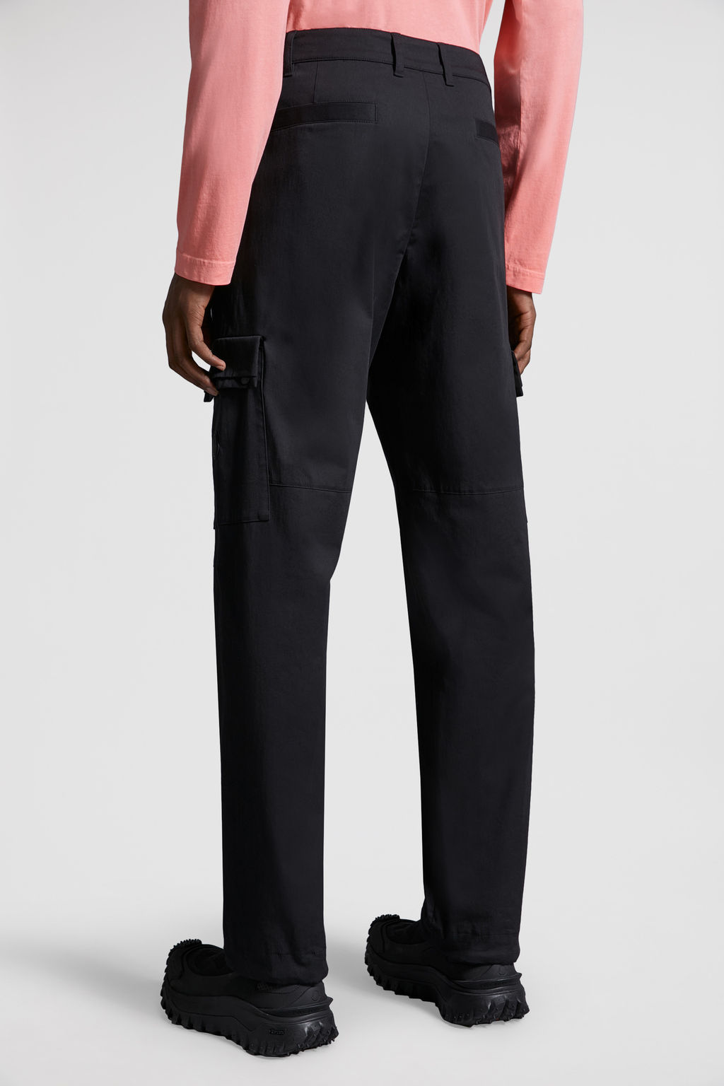 Black Stretch Gabardine Cargo Trousers - Trousers & Shorts for Men ...