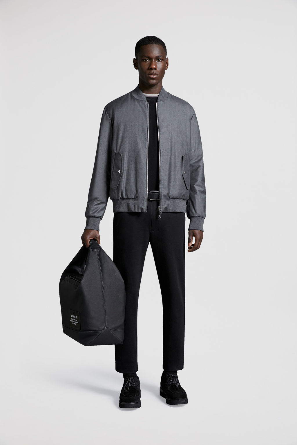 Black Stretch Gabardine Cargo Trousers - Trousers & Shorts for Men ...