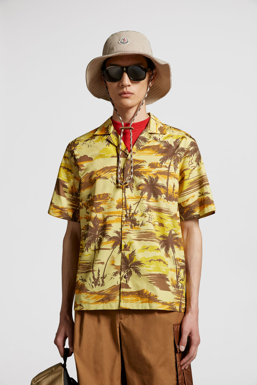 Brown Monogram Print Shirt - Shirts for Men | Moncler US