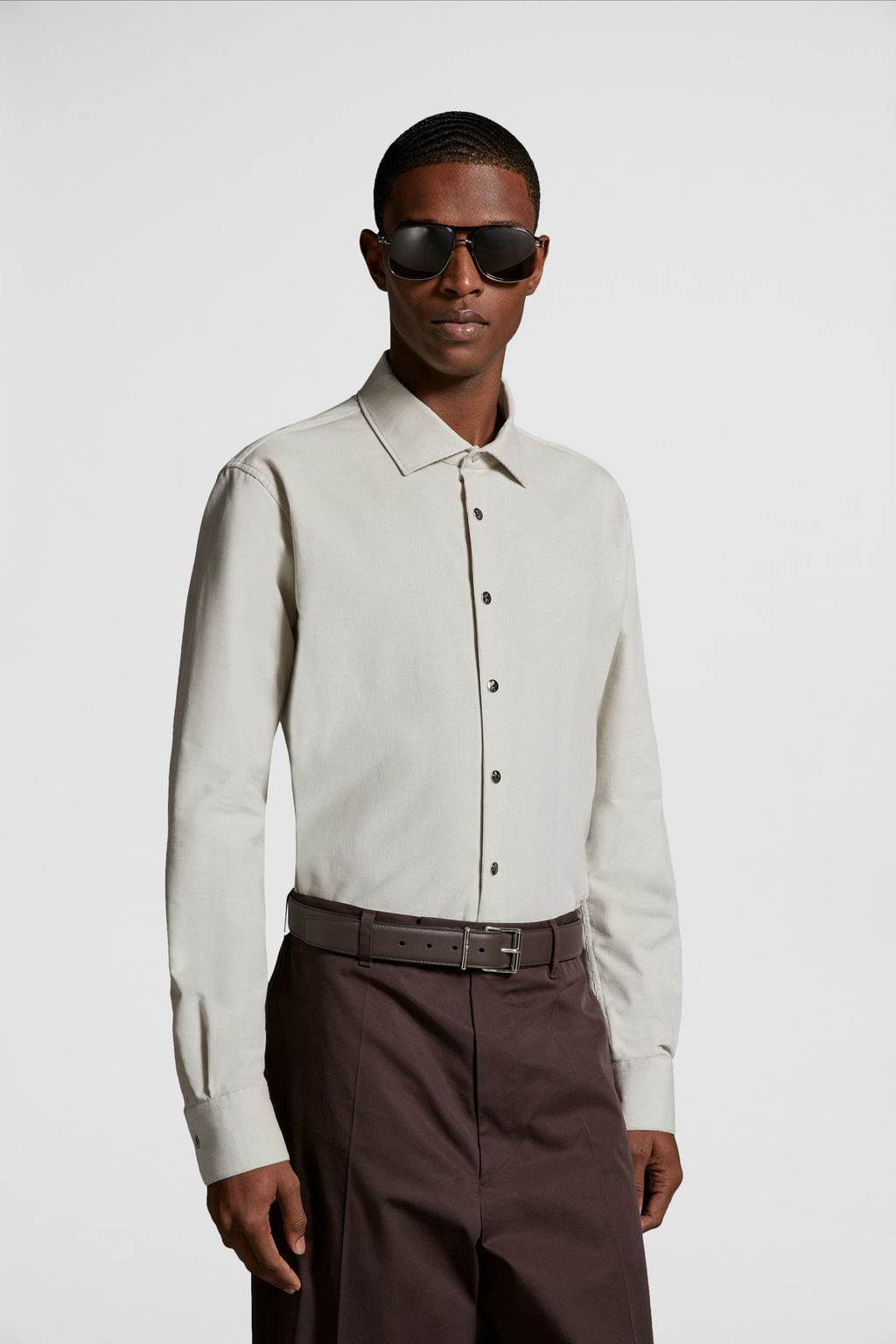 Hemd aus Kord Beige - Polos & T-Shirt für Herren | Moncler DE