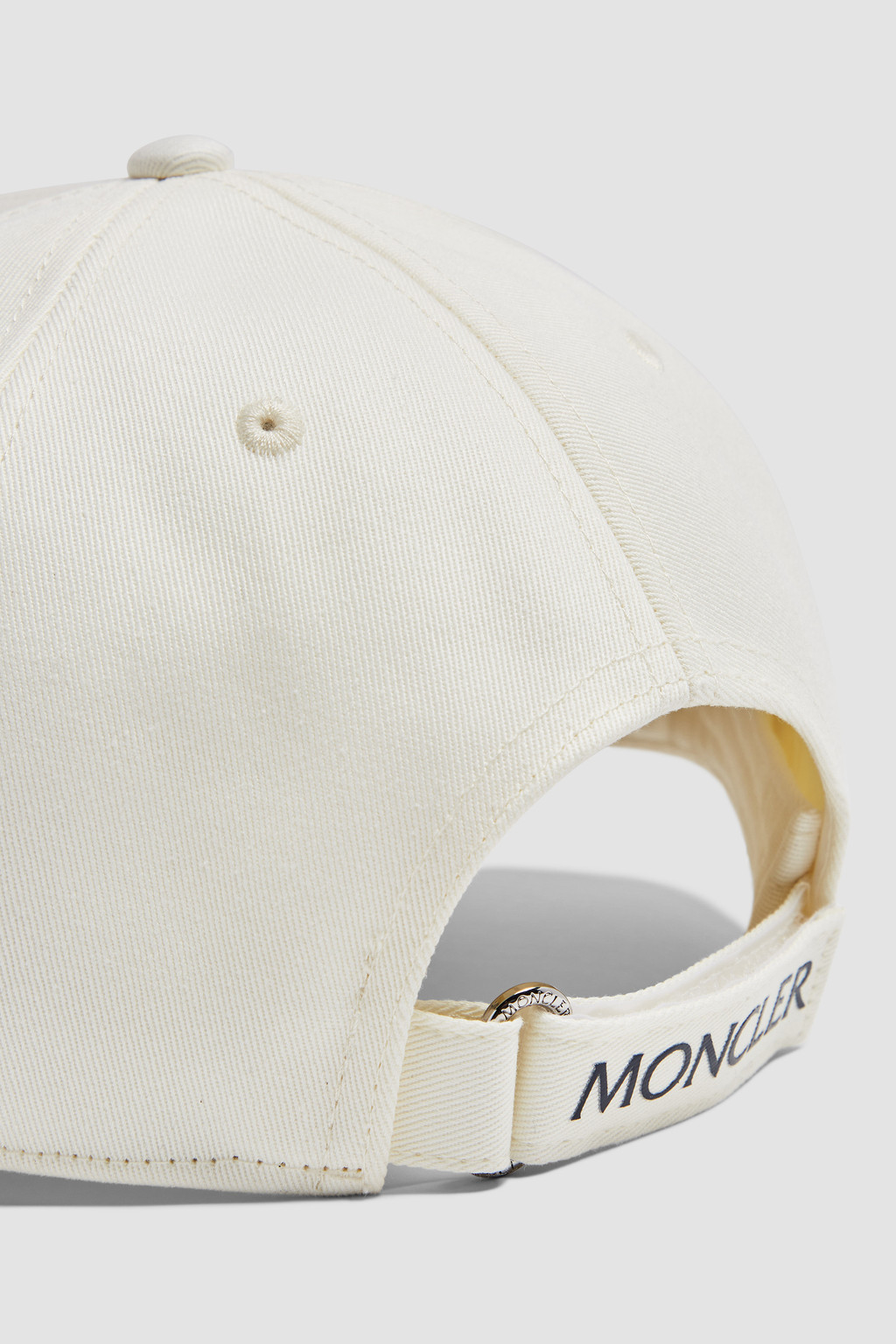 White Gabardine Baseball Cap - Hats & Beanies for Men | Moncler MT