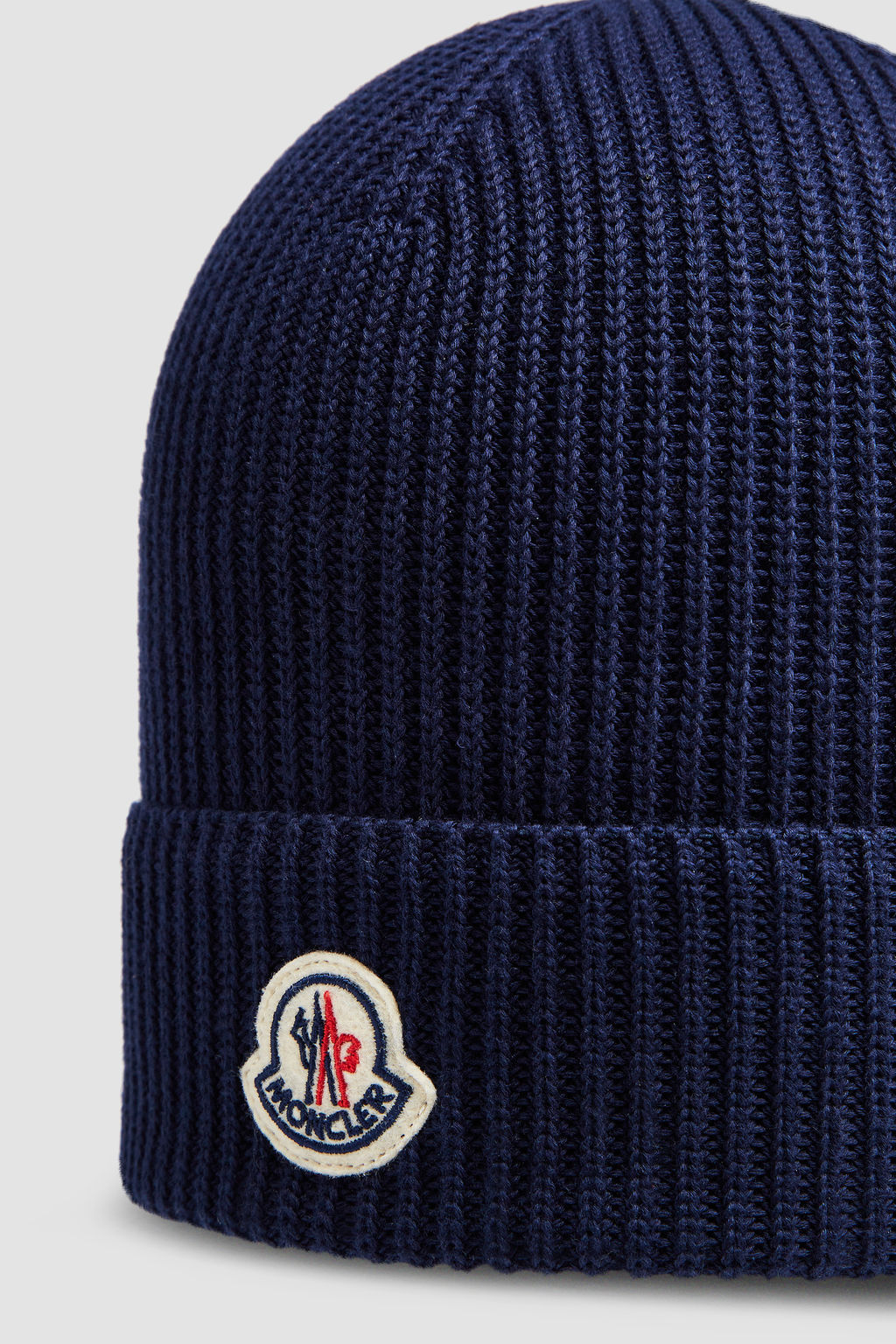 Navy Blue Cotton Beanie - Hats & Beanies for Men | Moncler CA