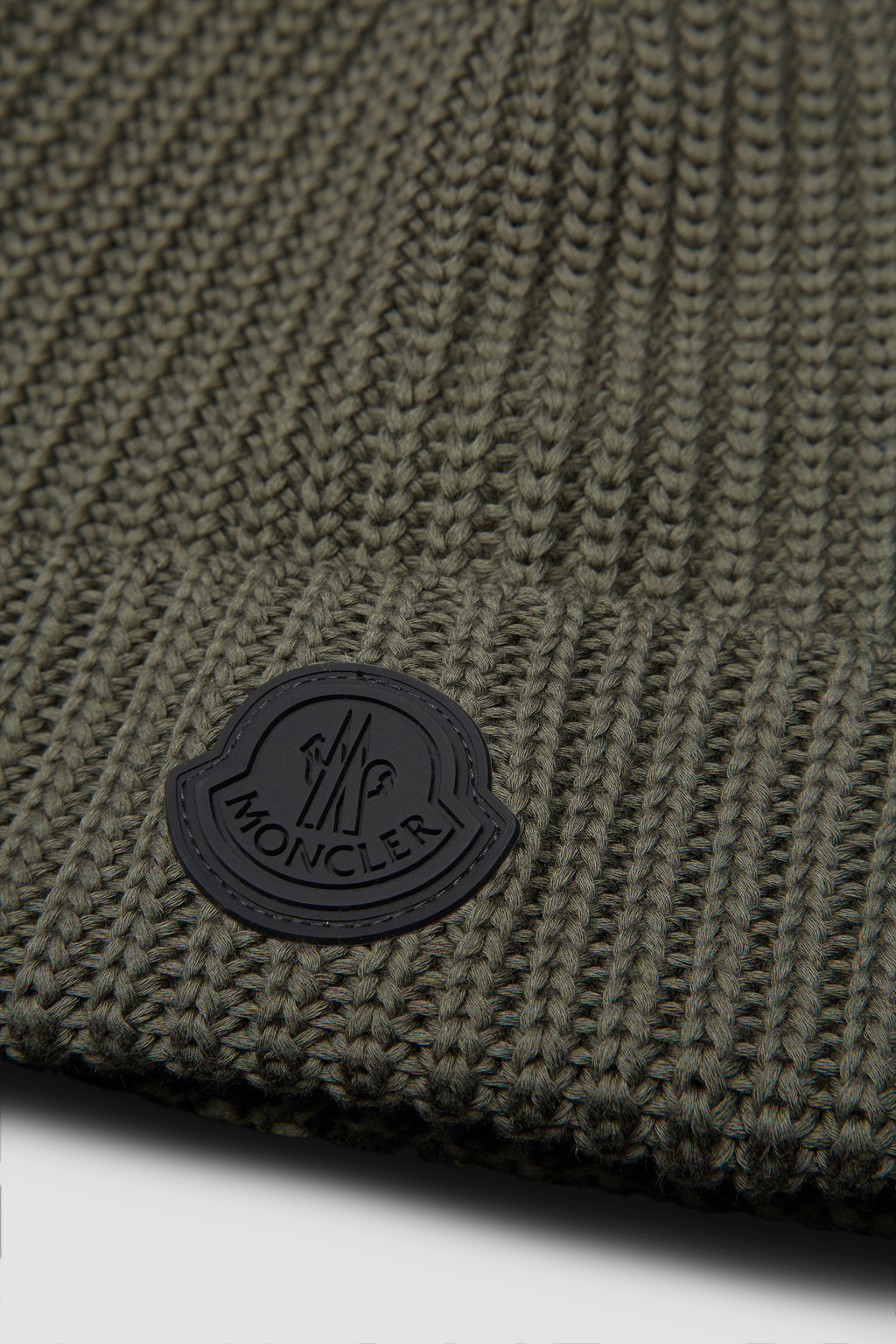 Dark Green Cotton Beanie - Hats & Beanies for Men | Moncler SG