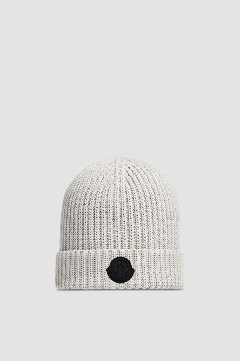 Bonnet en coton Gris Clair - Chapeaux & Bonnets Homme | Moncler FR