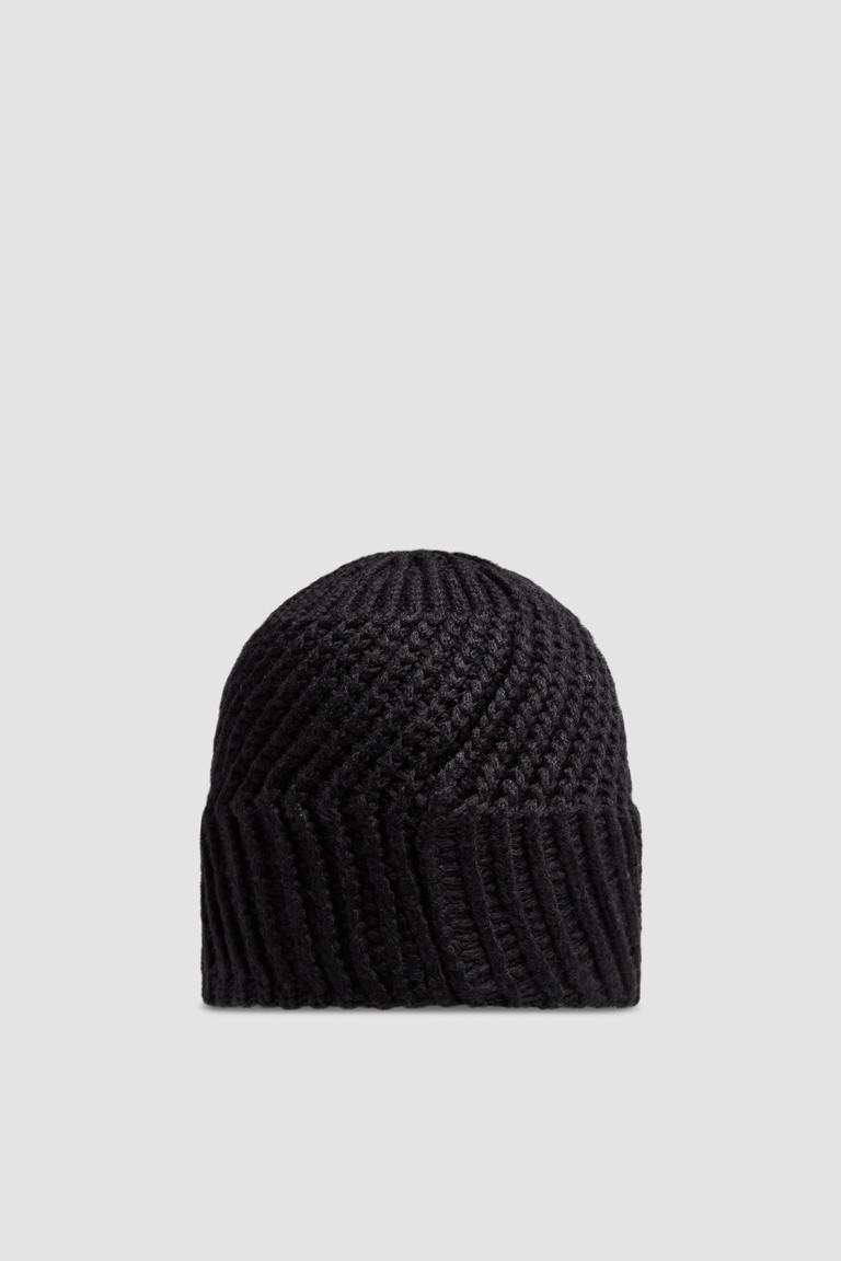 Bonnet en laine Noir - Chapeaux & Bonnets Homme | Moncler BE