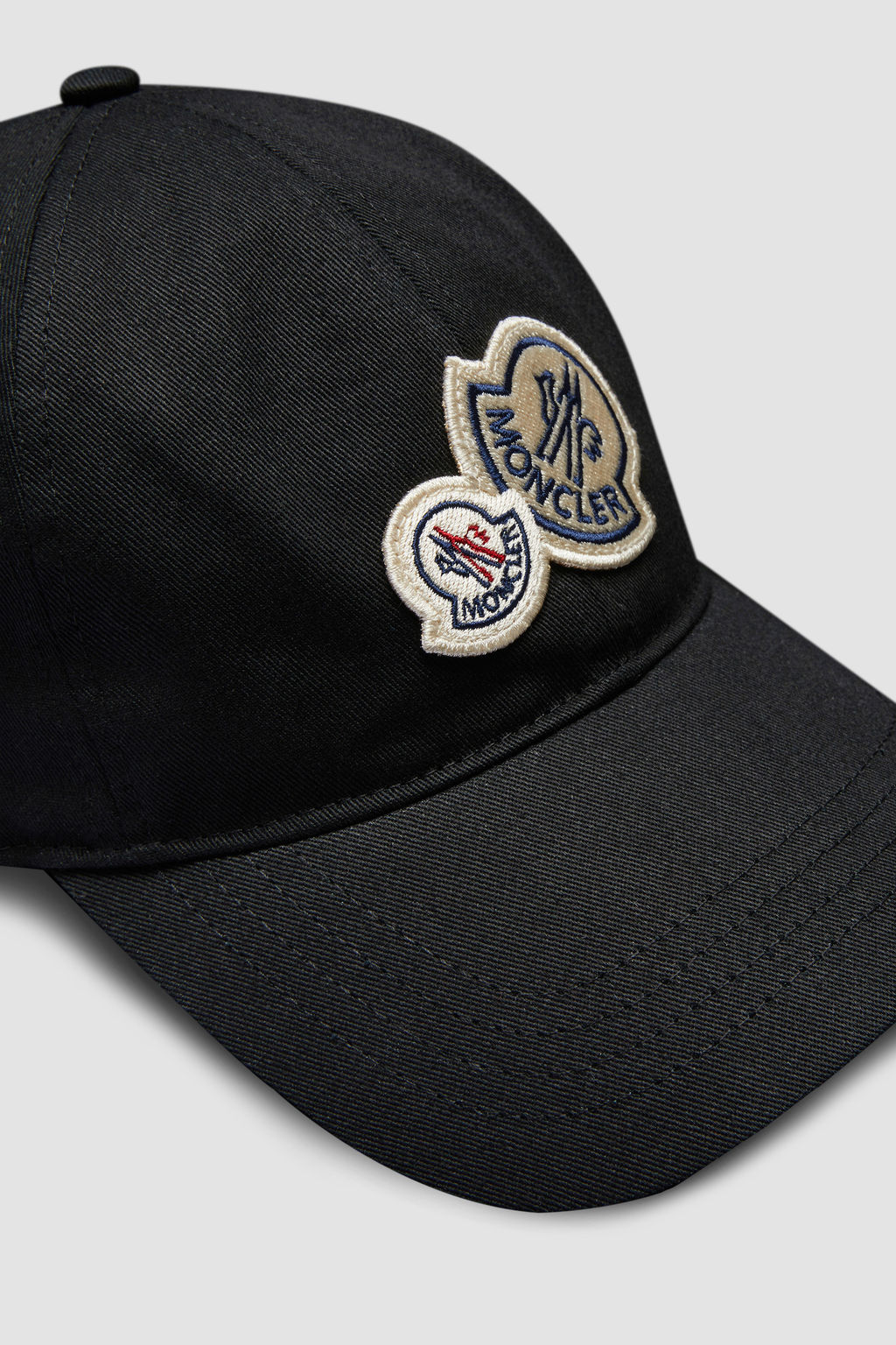 Black Double Logo Baseball Cap - Hats & Beanies for Men | Moncler CA