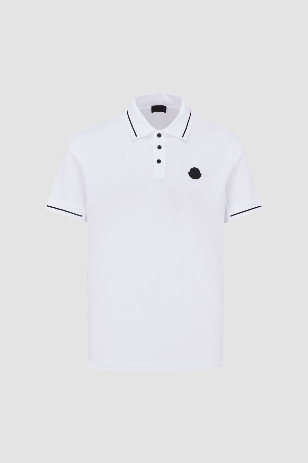 Optical White Logo Patch Polo Shirt Polos And T Shirts For Men Moncler Gb