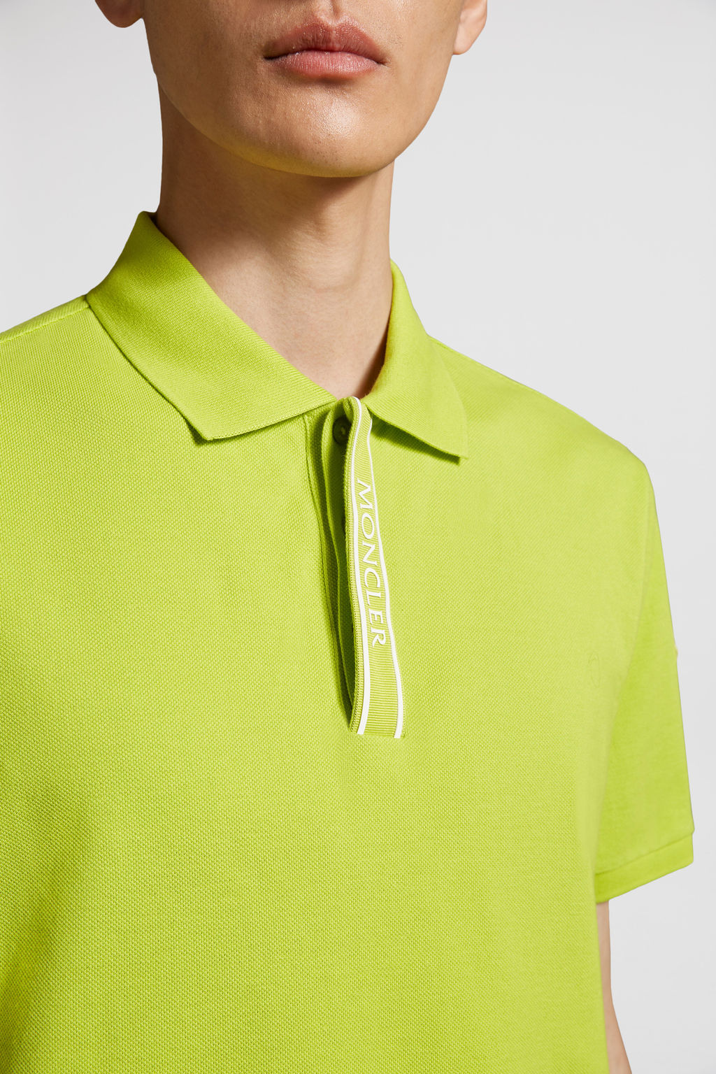 Yellow Lime Logo Motif Polo Shirt - Polos & T-shirts for Men | Moncler IT
