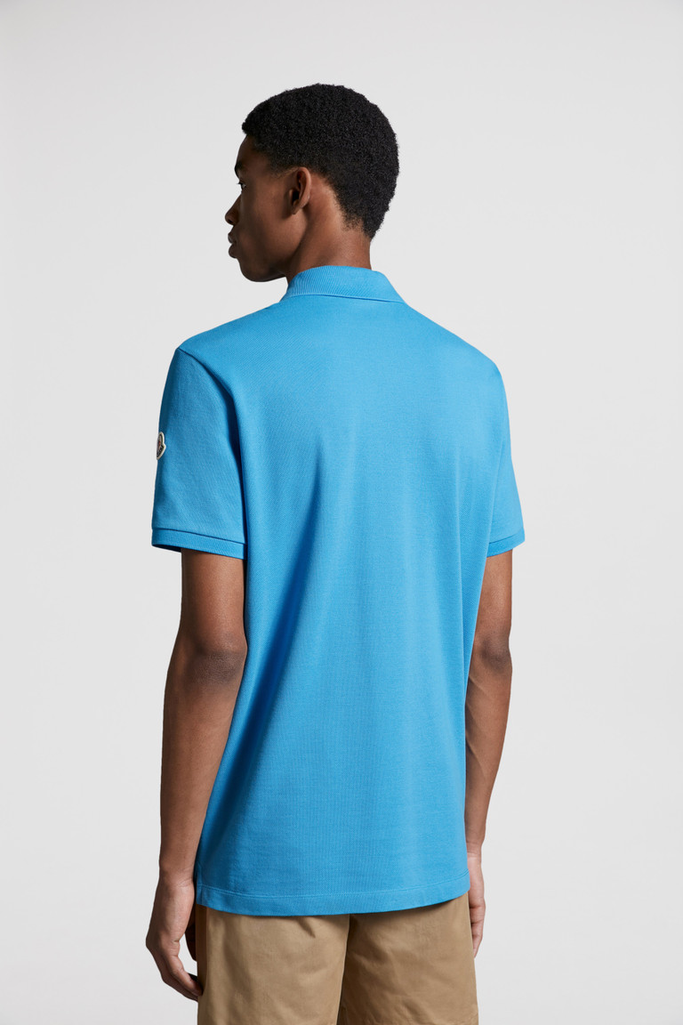 Blue Logo Motif Polo Shirt - Polos & T-shirts for Men | Moncler EE