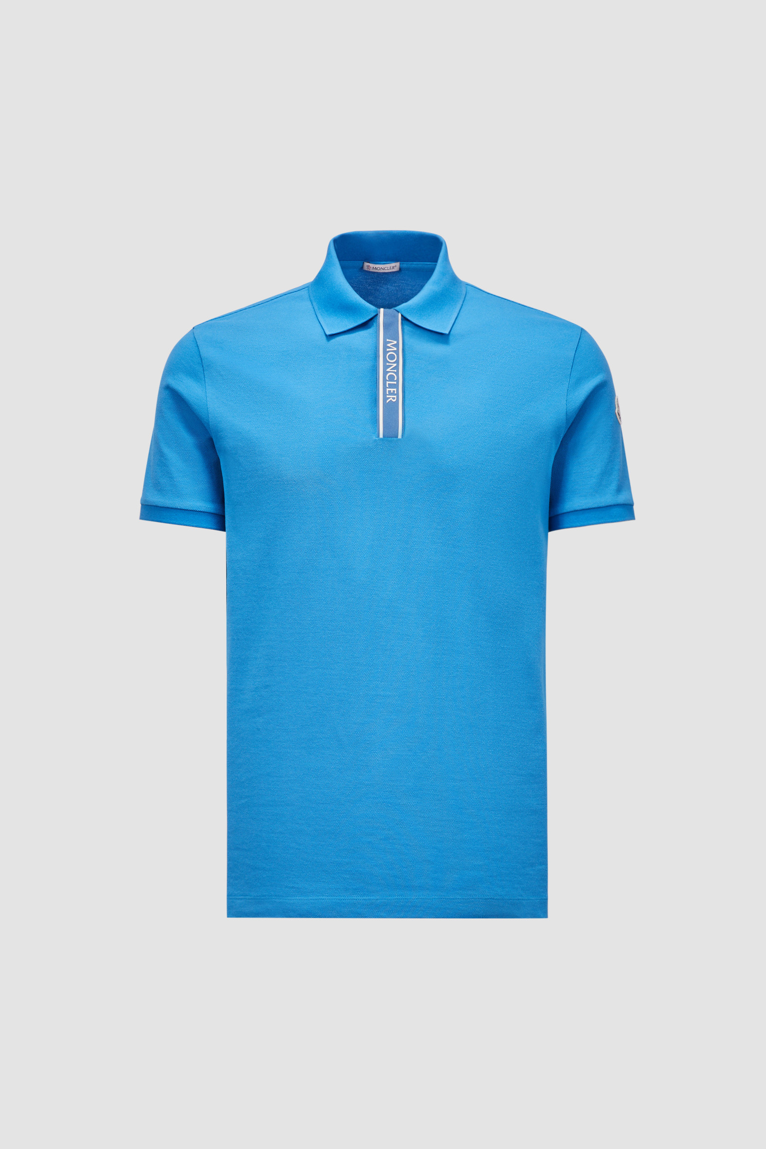 Blue Logo Motif Polo Shirt - Polos & T-shirts for Men | Moncler NO